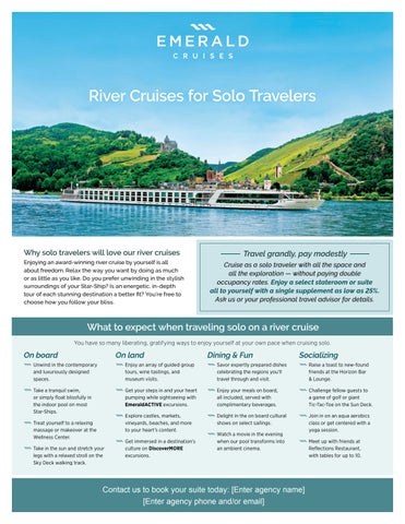 Emerald Cruises Solo Travelers Flyer - River and Yacht Cruises by ...