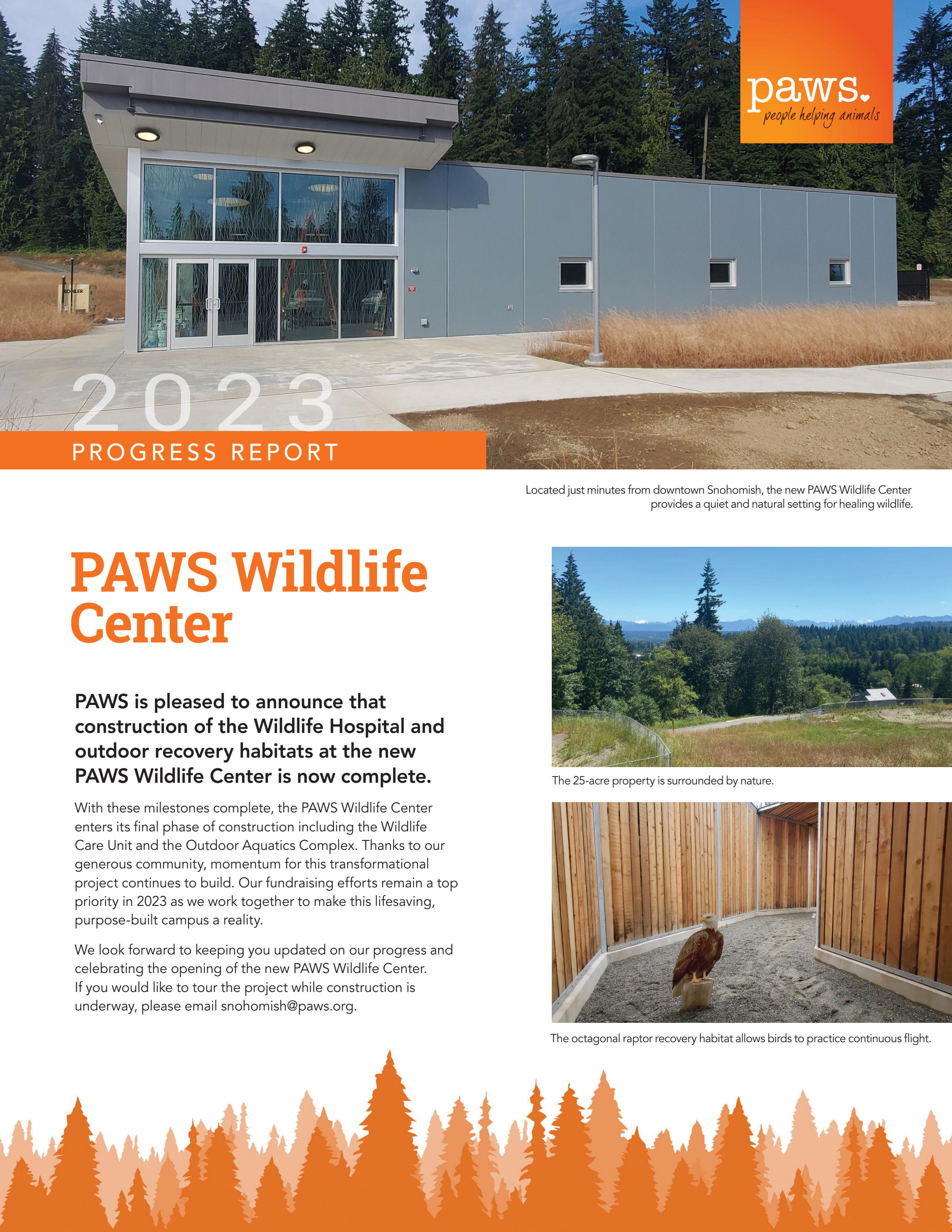 Progress Report 2023 - PAWS Wildlife Center by PAWS - Issuu