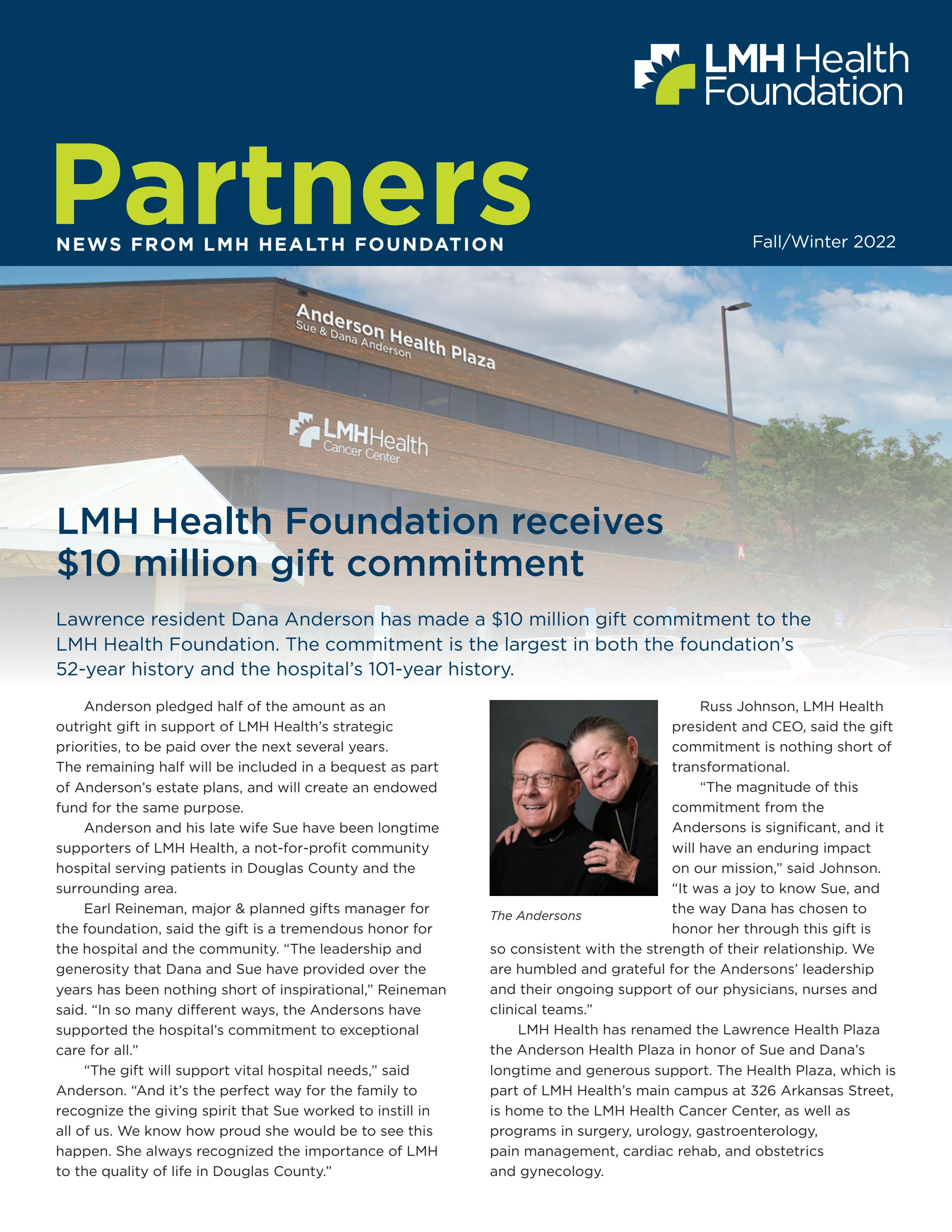 Partners Newsletter - Fall/Winter 2022 by LMH Health - Issuu