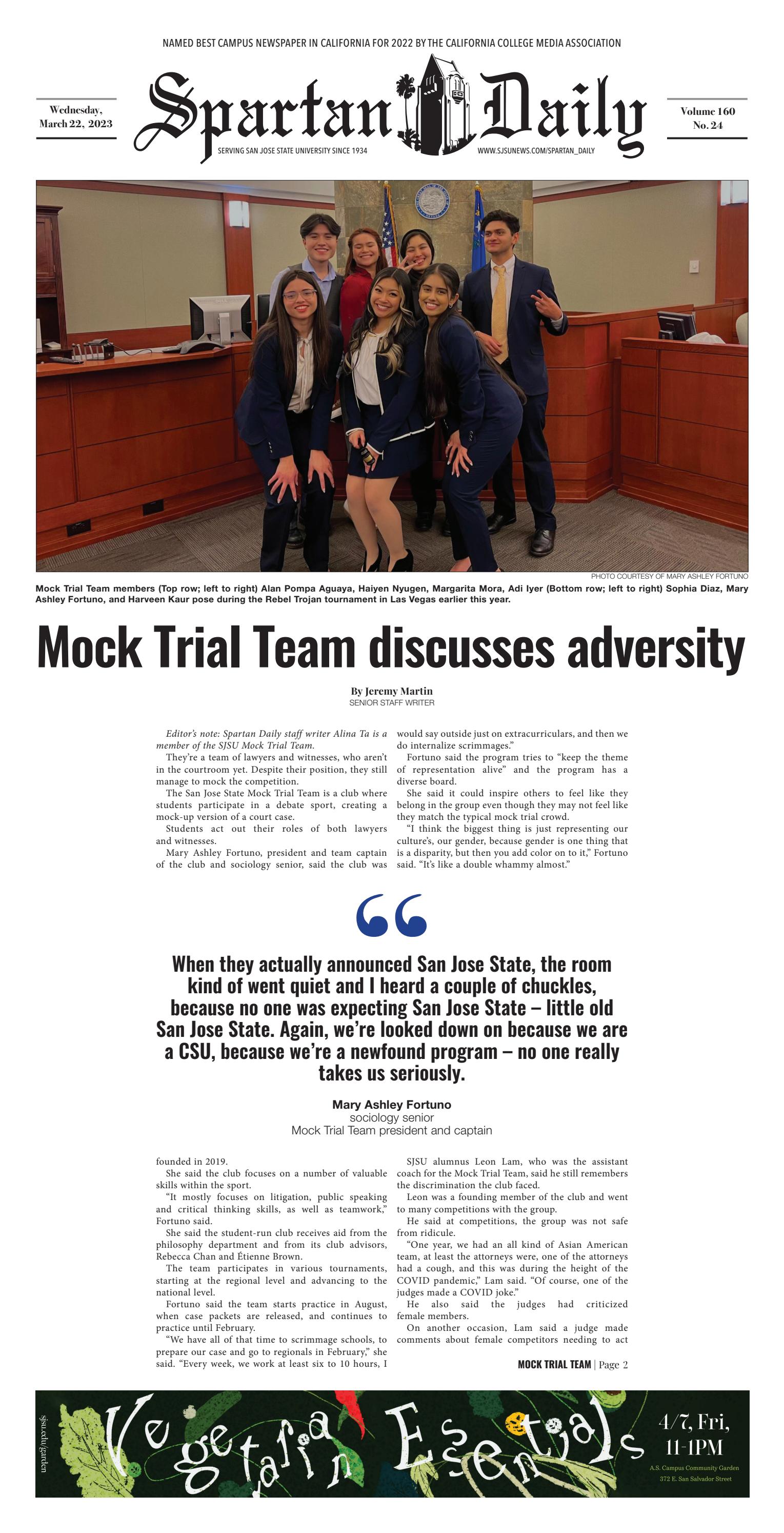 Spartan Daily Vol. 160 No. 24 by Spartan Daily - Issuu