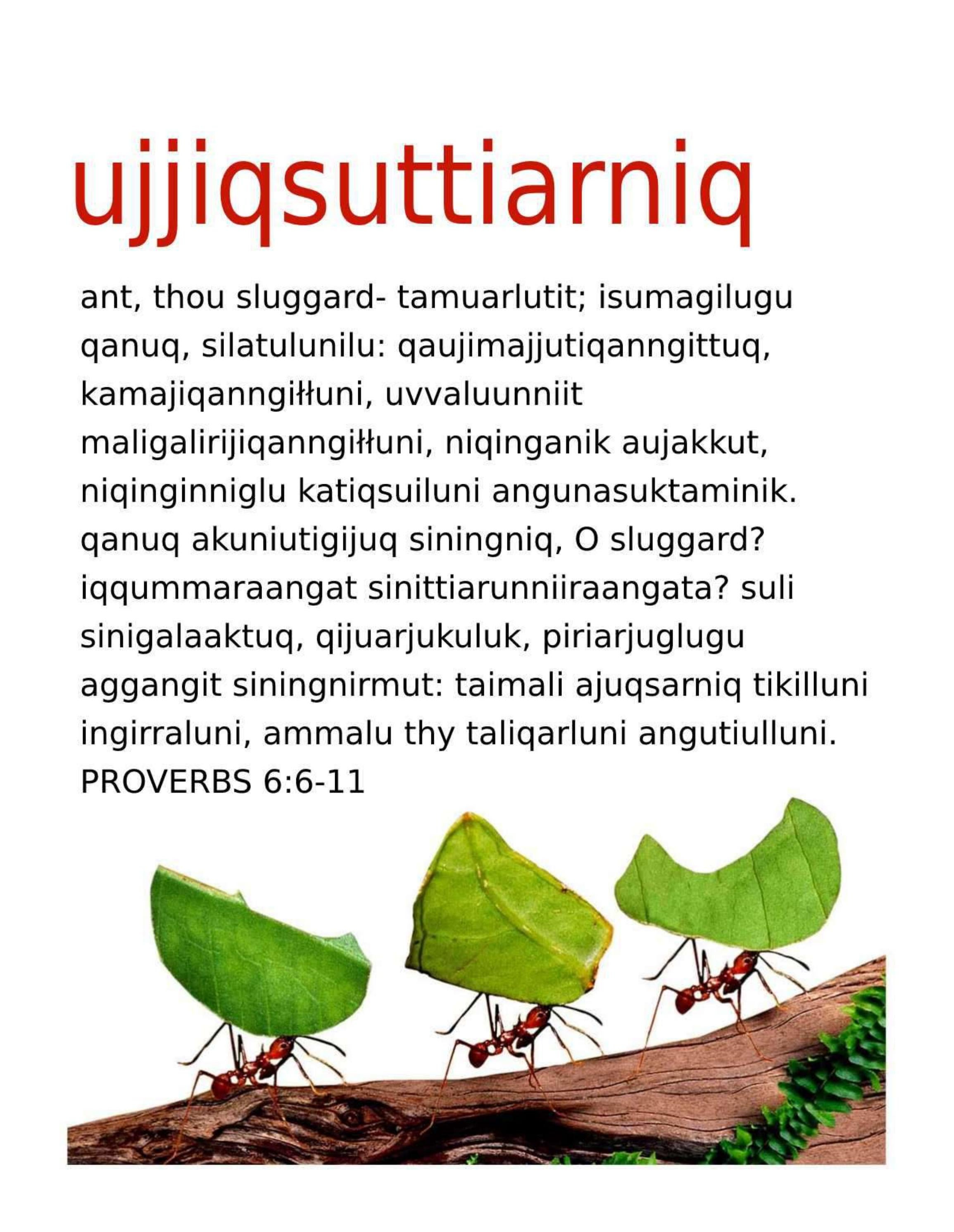 Inuktitut Latin Motivational Diligence Tract by Christian Tracts and ...