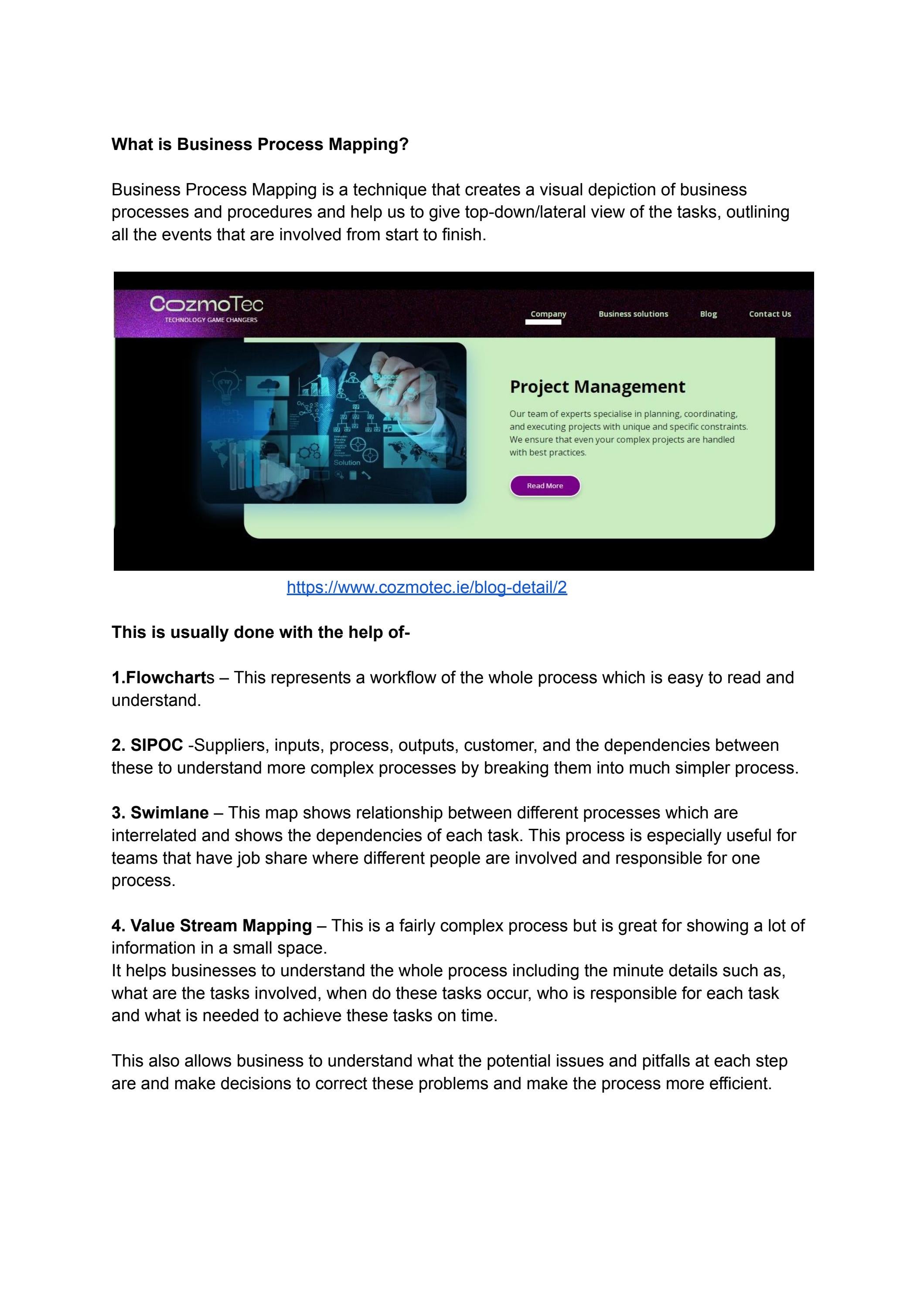 What is Business Process Mapping? by Cozmotec - Issuu