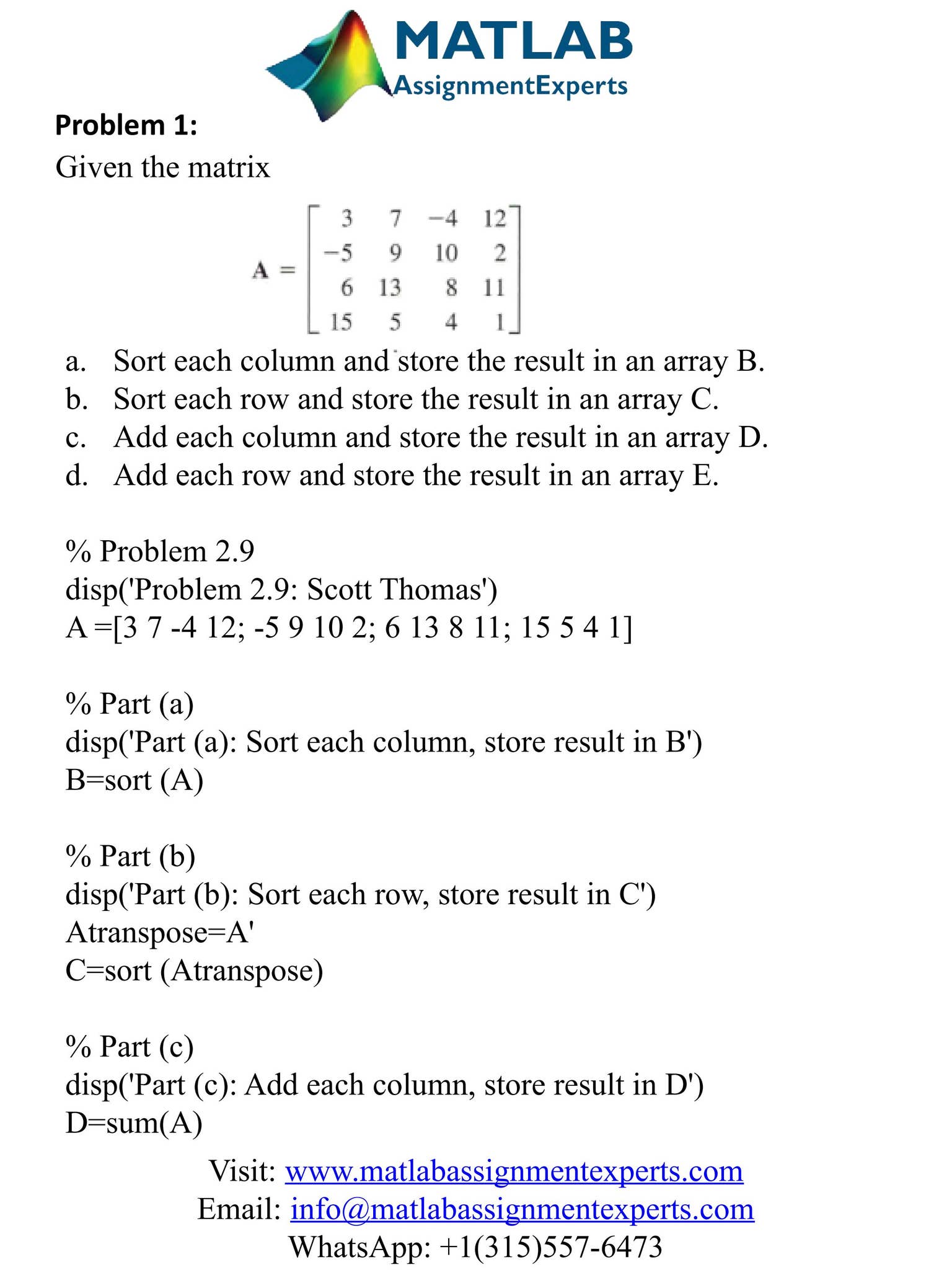 Matlab Homework Solution by Matlab Assignment Experts - Issuu