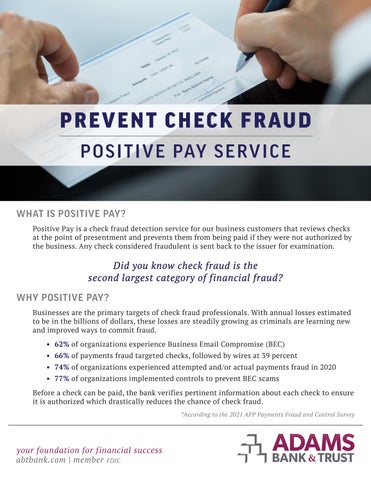 Positive Pay by Adams Bank & Trust - Issuu