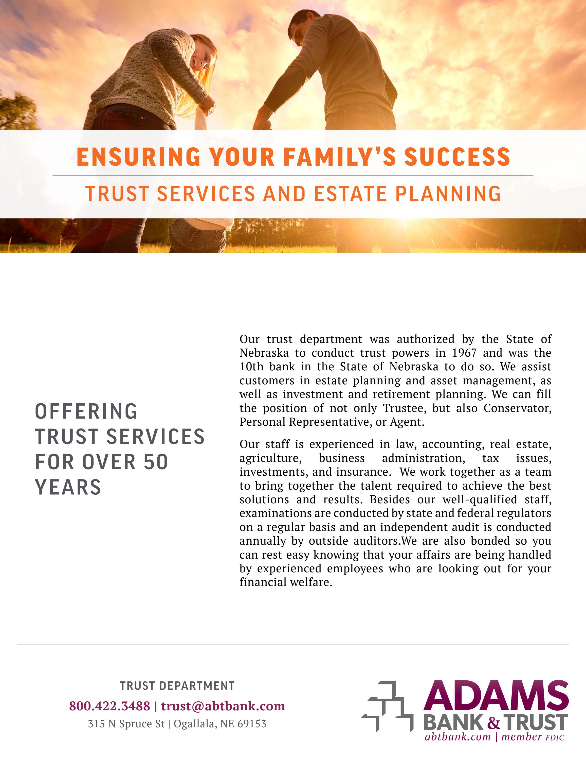 Trust Services by Adams Bank & Trust - Issuu