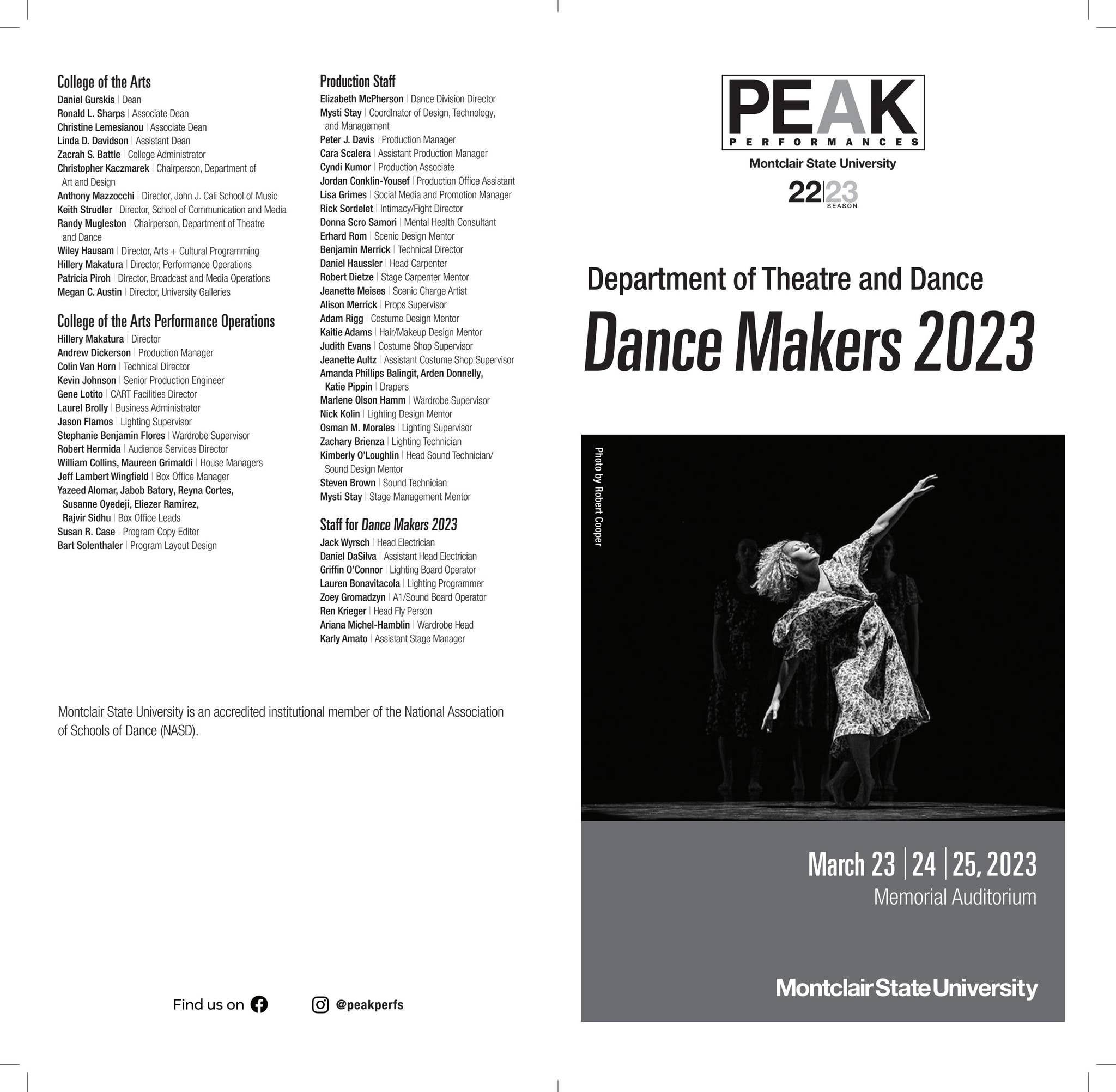 Dance Makers 2023 by Montclair State University College of the Arts - Issuu