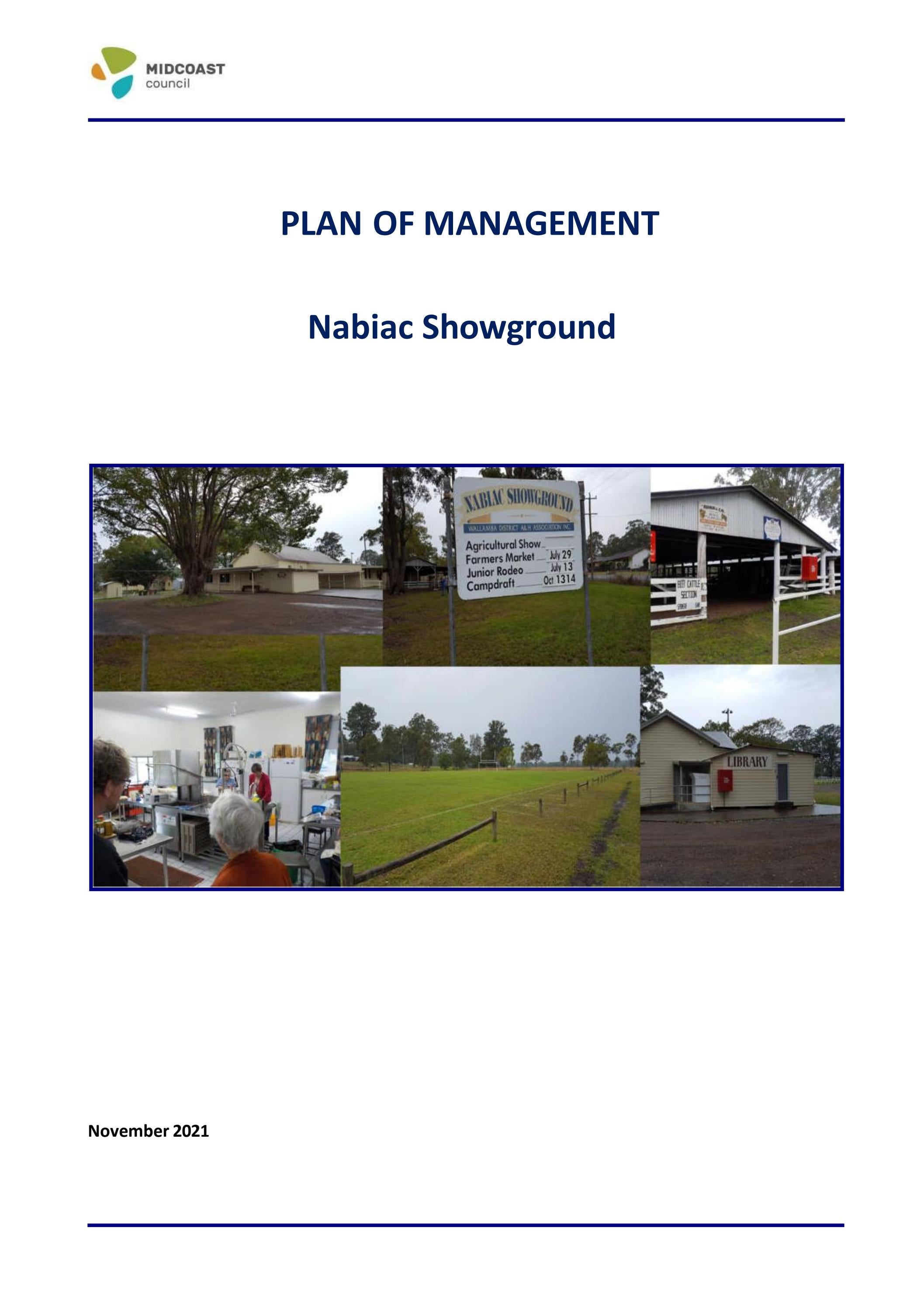 Plan of Management Nabiac Showground by MidCoastCouncil - Issuu