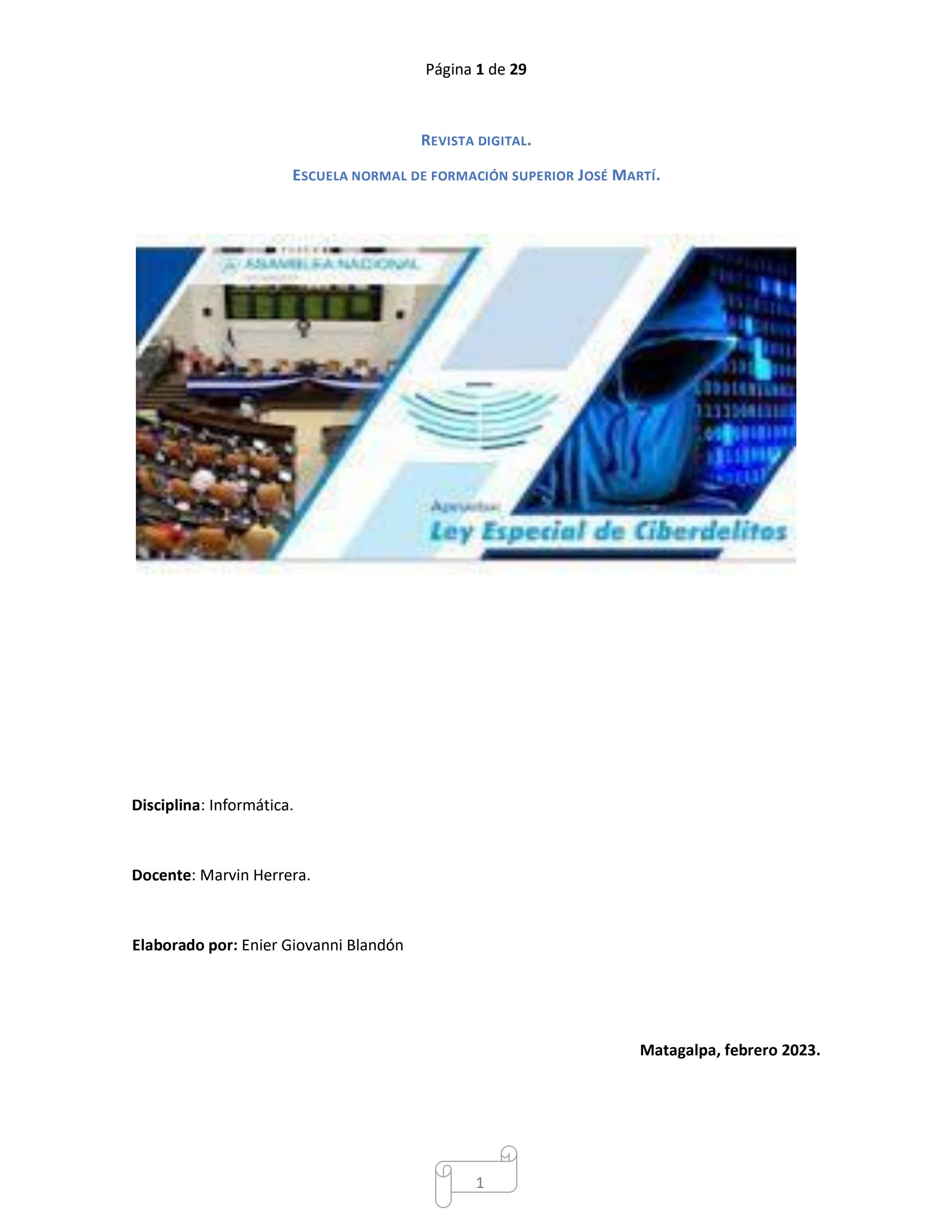 Ley de ciberdelitos by Enier Blandon - Issuu