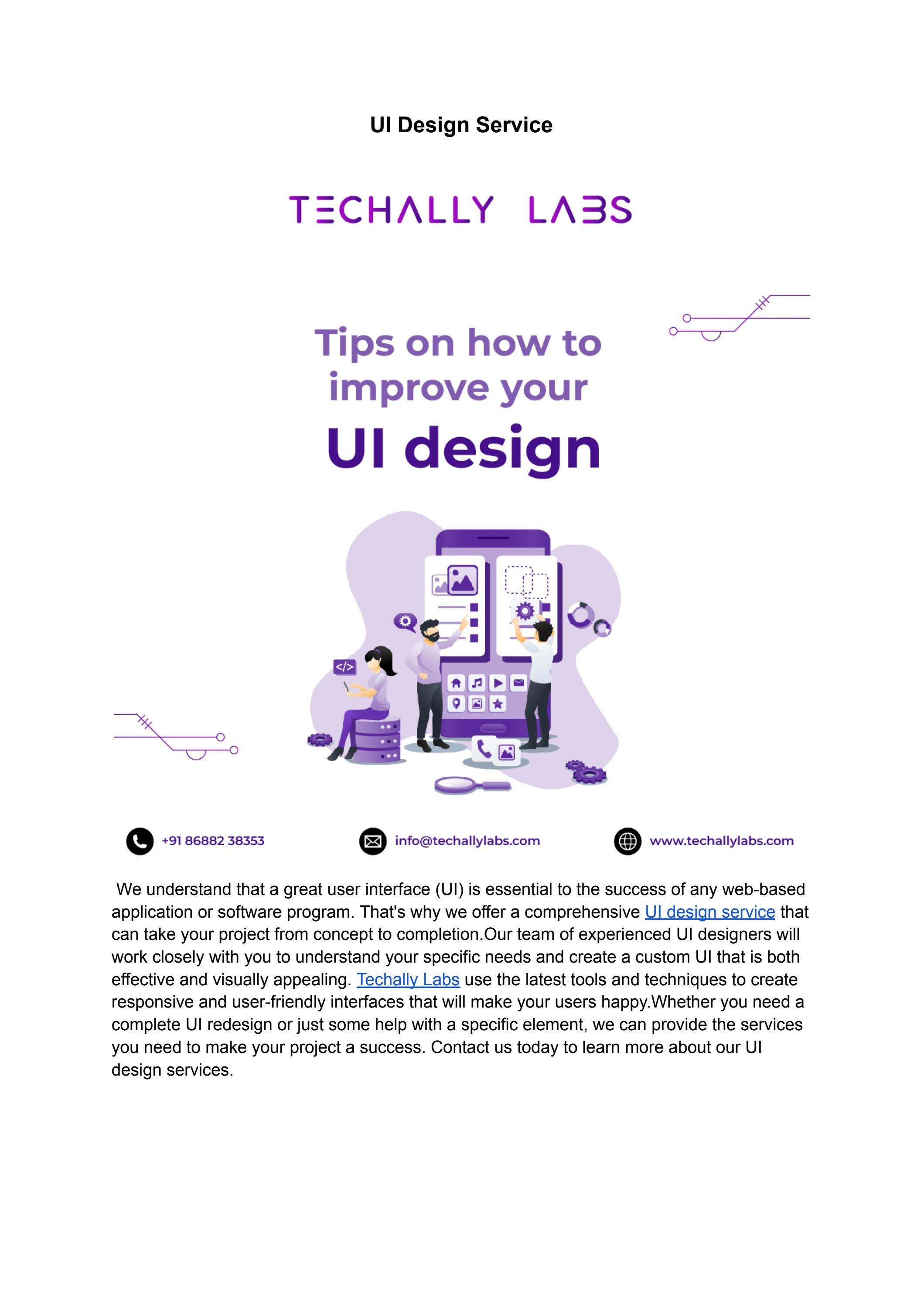 UI Design Service | Techally Labs by Techally Labs - Issuu