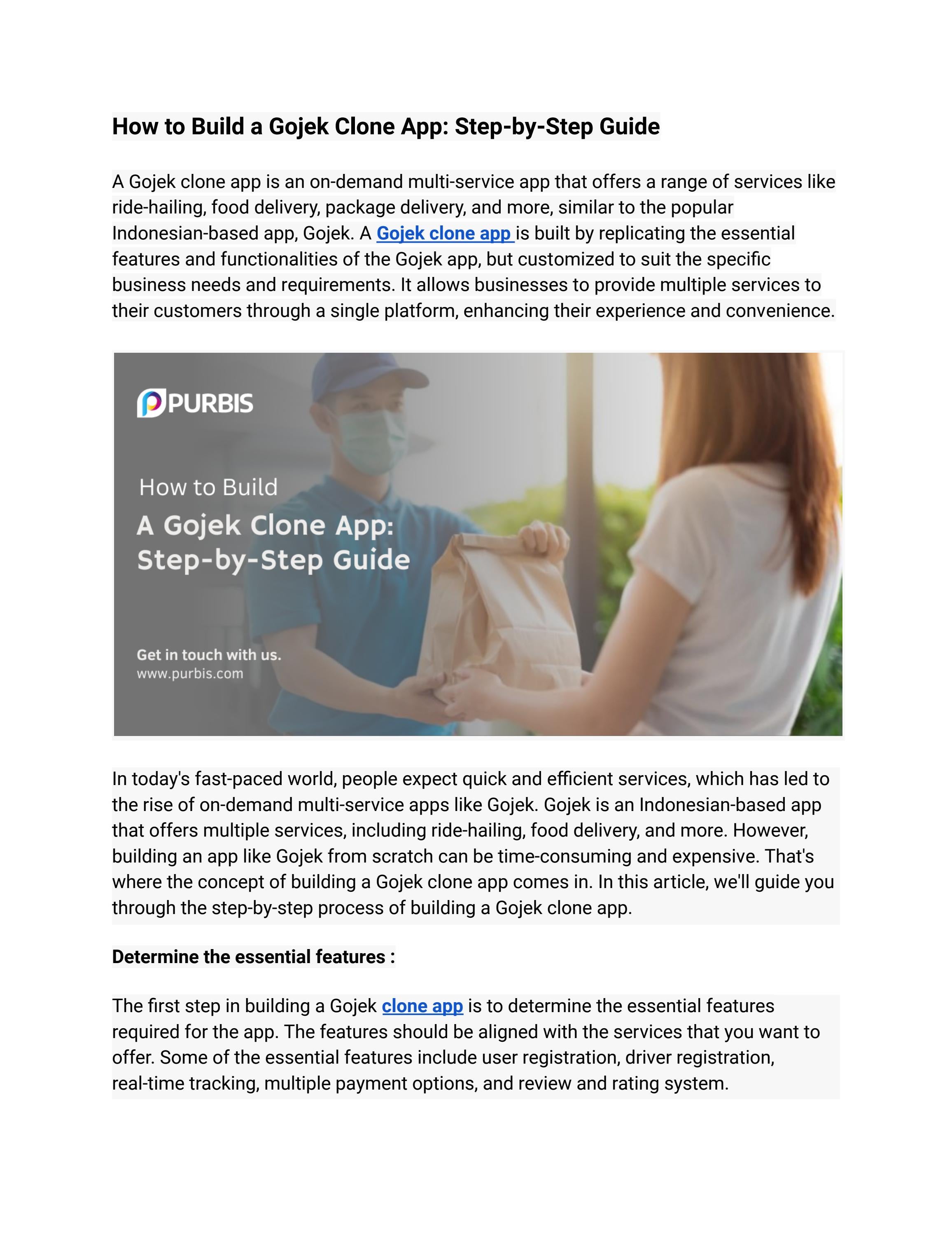 How to Build a Gojek Clone App: Step-by-Step Guide by Ajay Ajaytechno - Issuu