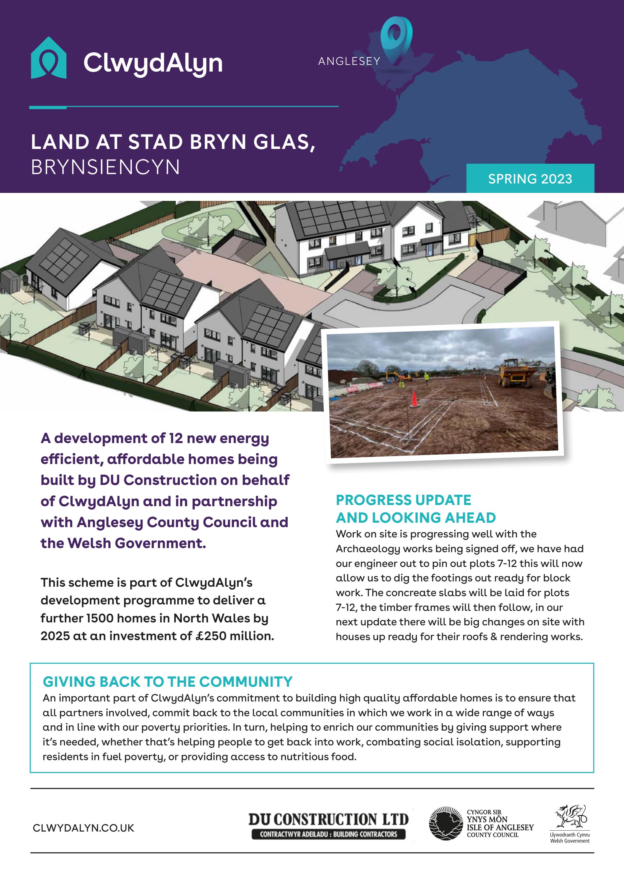 Land at Stad Bryn Glas, Brynsiencyn - Spring 2023 by ClwydAlyn - Issuu