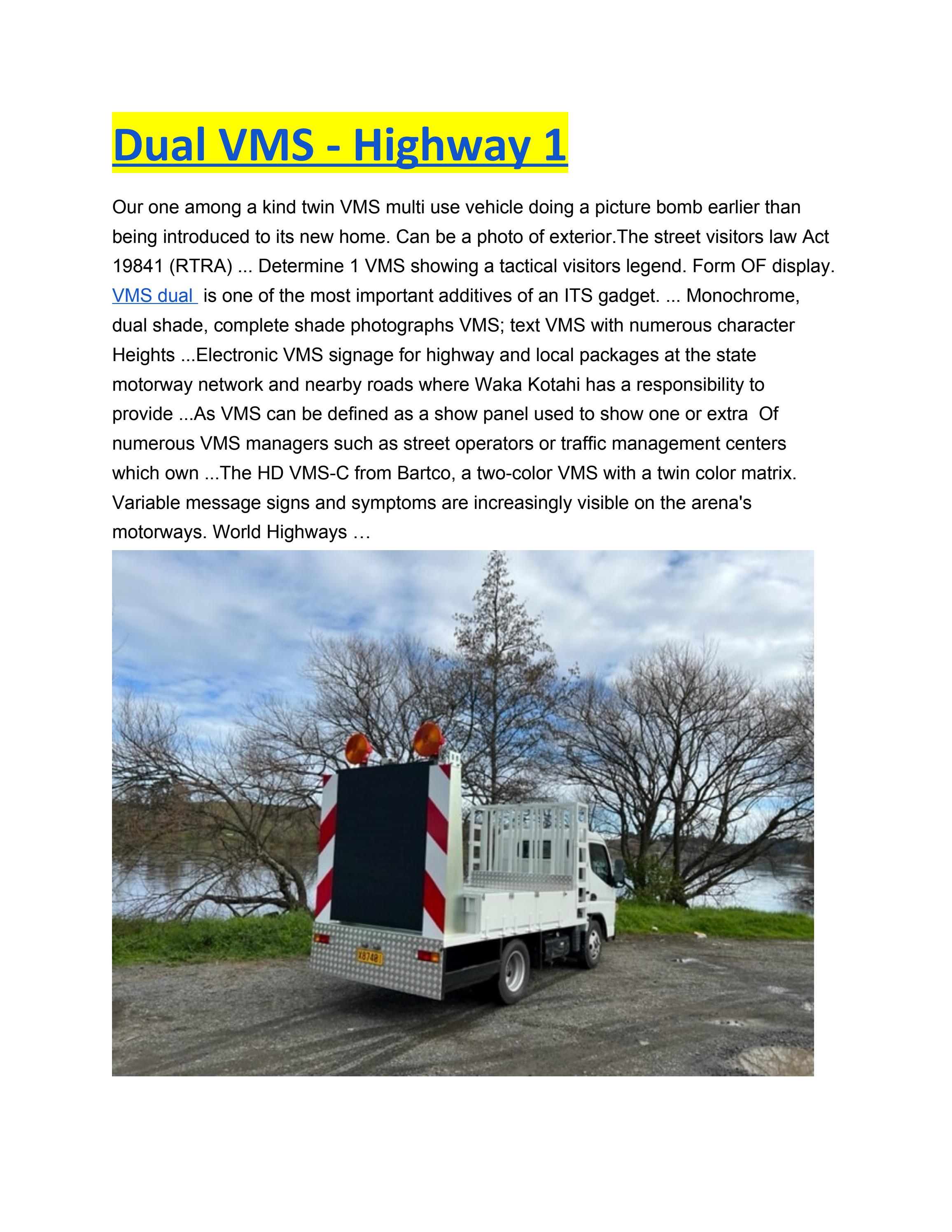 Dual VMS - Highway 1 | Forklift | Caution | Warning | Safety Signs by ...