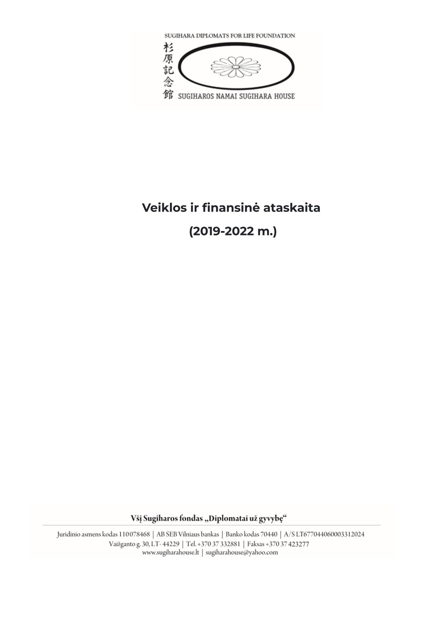 2019- 2022 veiklos ir finansinė ataskaita by sugiharahouse - Issuu