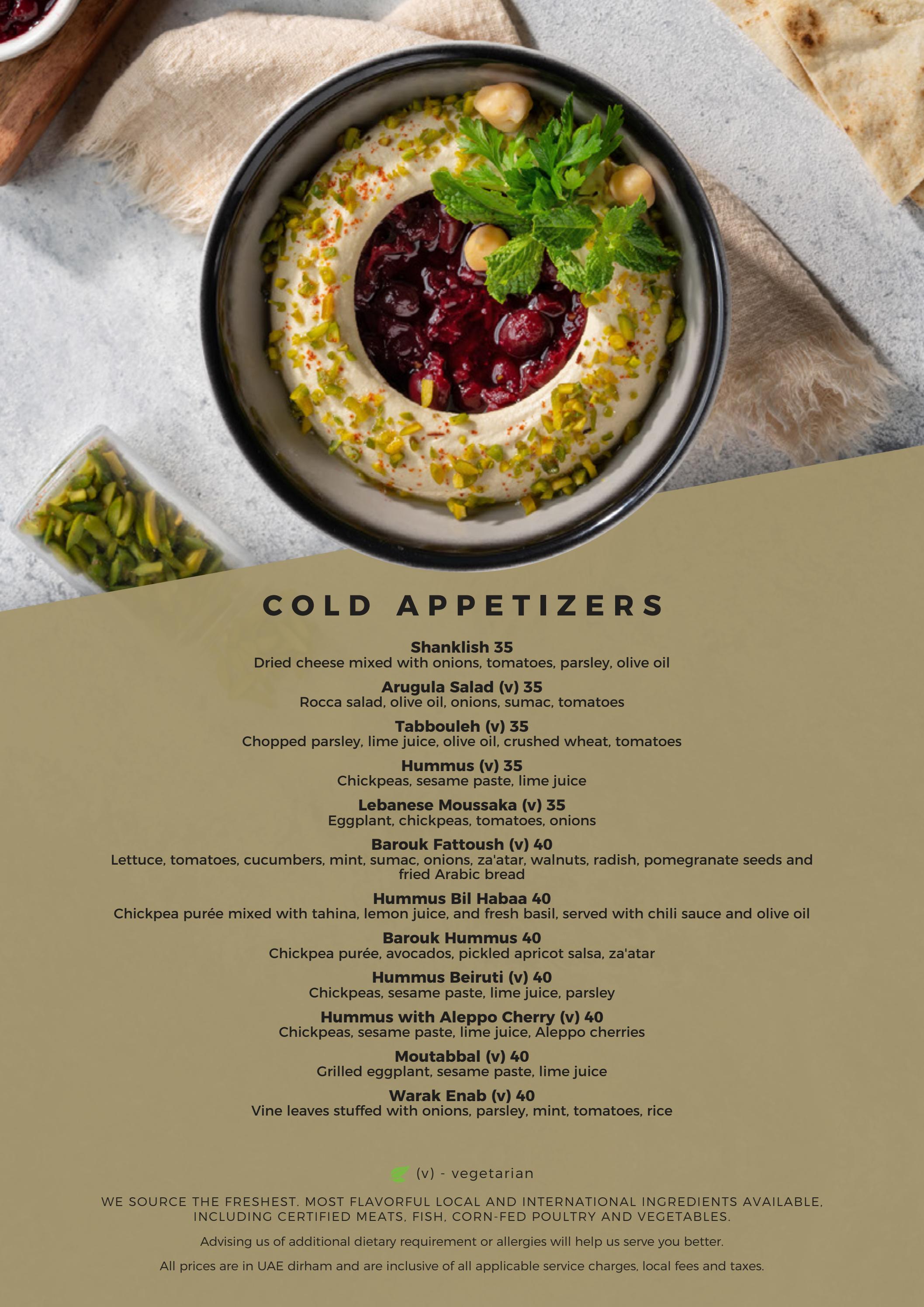 Barouk Menu - English by Yas Plaza Hotels - Issuu