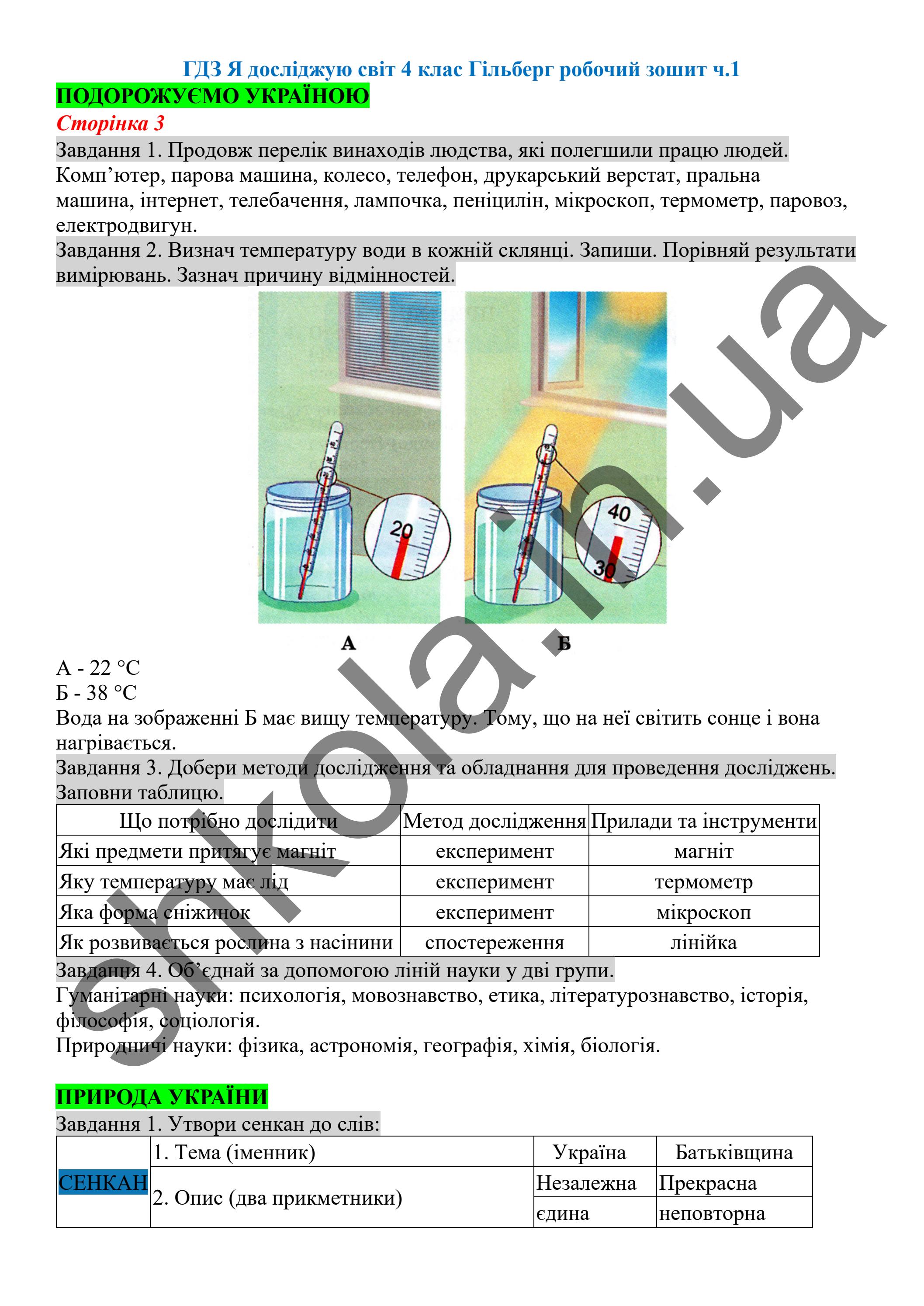 ГДЗ Я досліджую світ 4 клас Гільберг 2021 зошит Частина 1 By Kreidaros