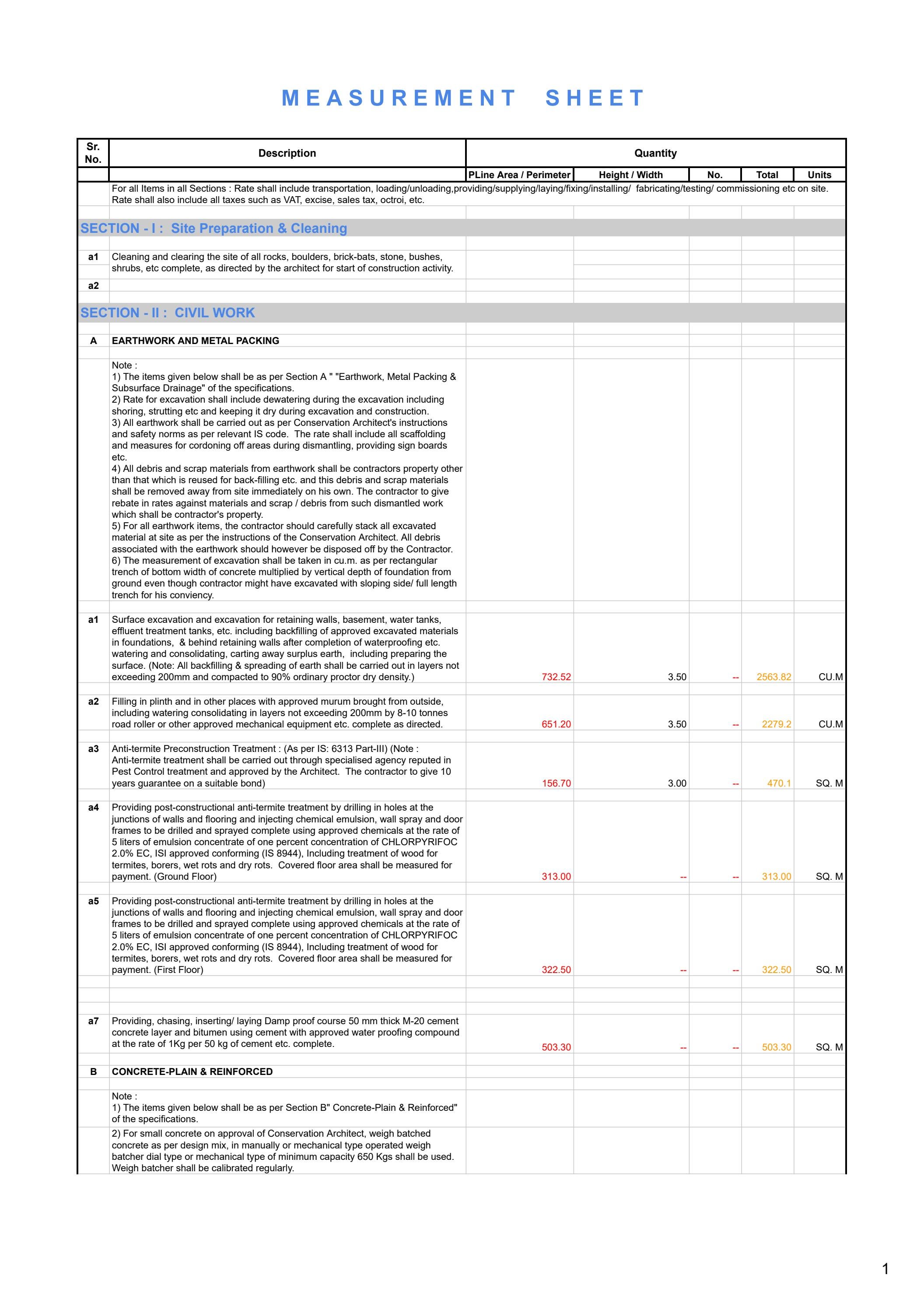 MEASUREMENT SHEET by Prathamesh Deshmukh - Issuu