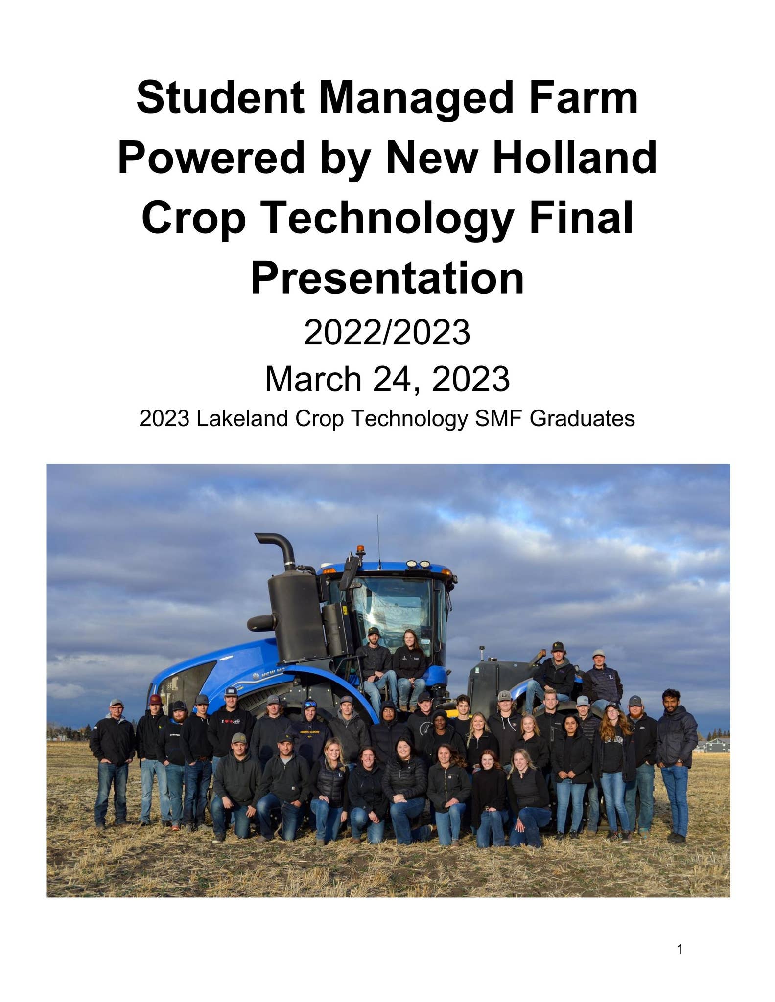 Crop SMF Finaly Presentation Booklet 2023 by Lakeland College Canada - Issuu