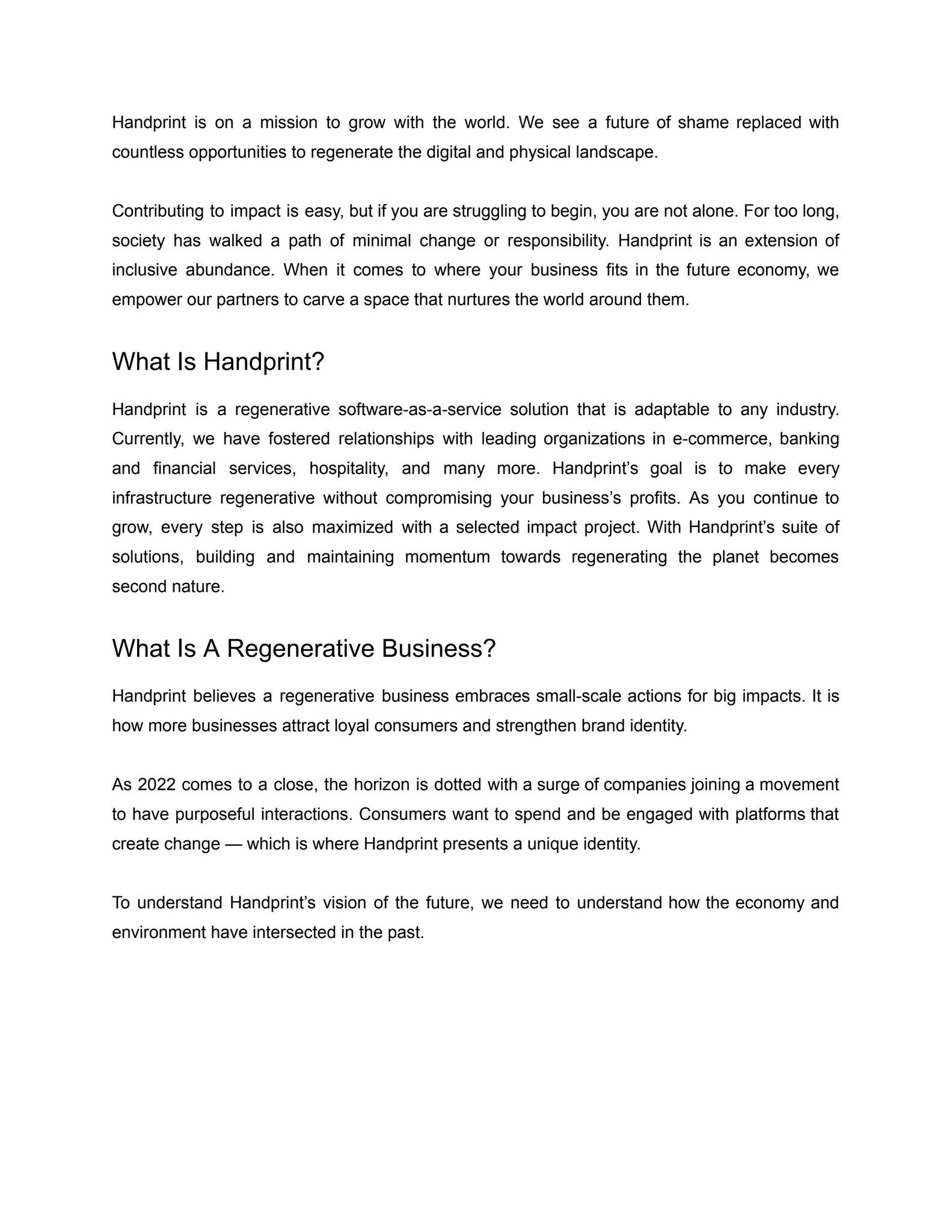 Learn How Handprint Can Grow Your Business In A Regenerative Economy by ...