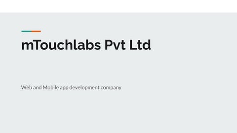 Best Web Development & Mobile Application Development Company in India by mTouch Labs - Issuu