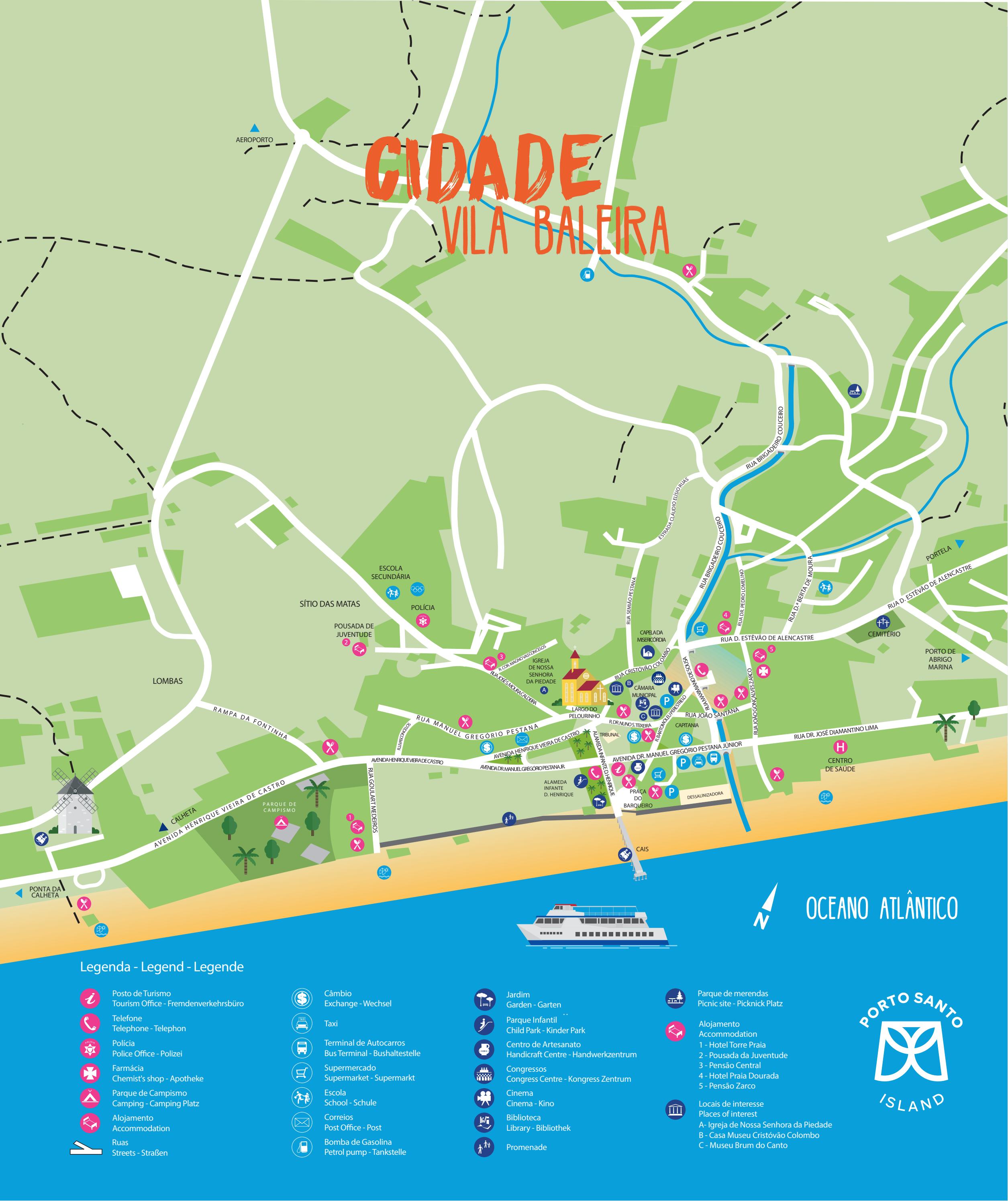 Porto Santo e Vila Baleira Map by Visit Madeira - Issuu