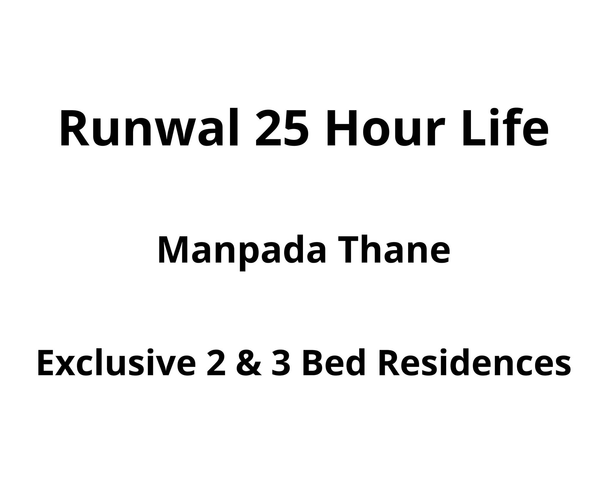 Runwal 25 Hour Life Manpada Thane | E-Brochure by Oberoi Realty - Issuu