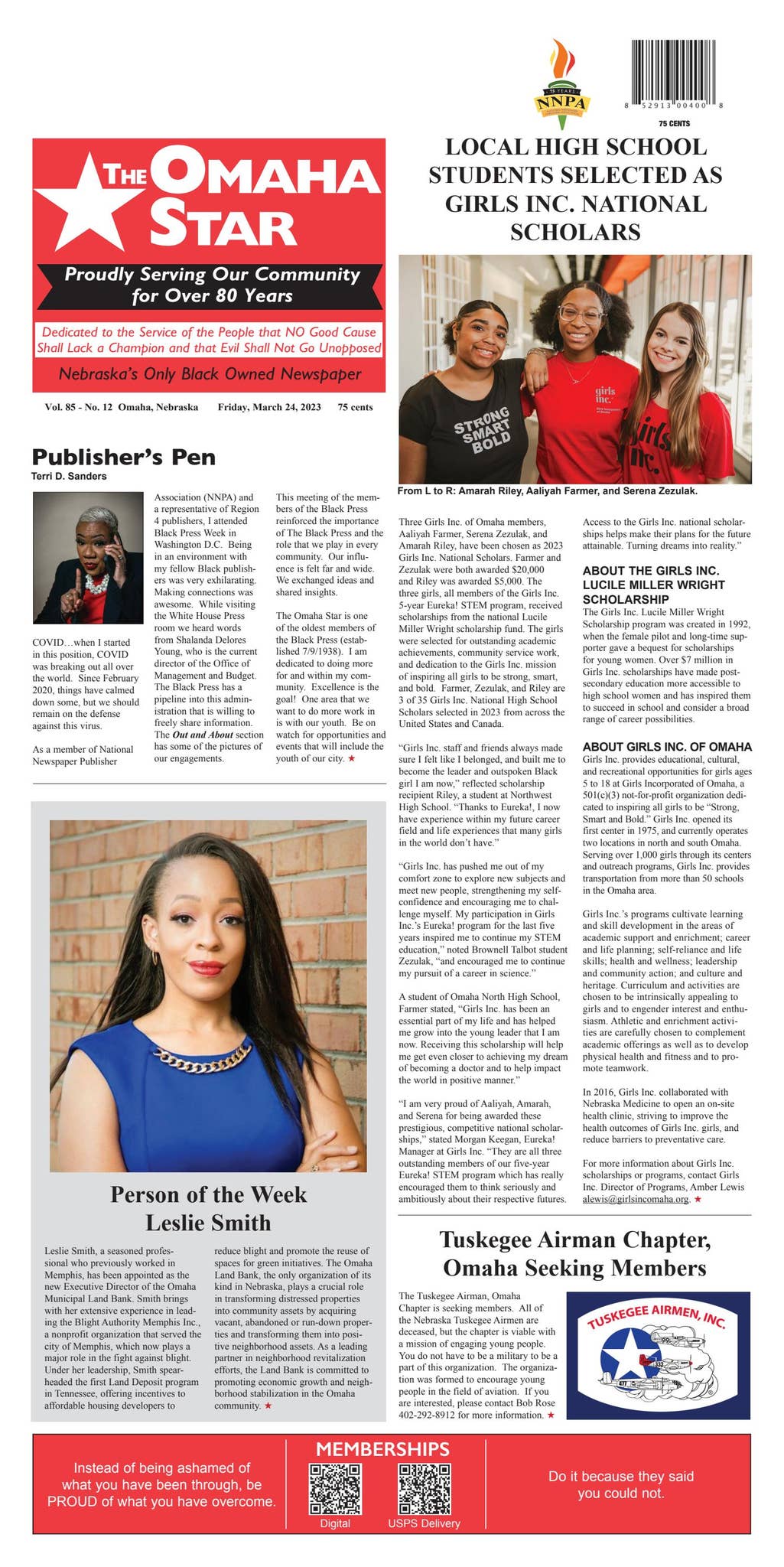 Omaha Star Newspaper, Vol 85 No. 12, Omaha, Nebraska by The Omaha Star ...