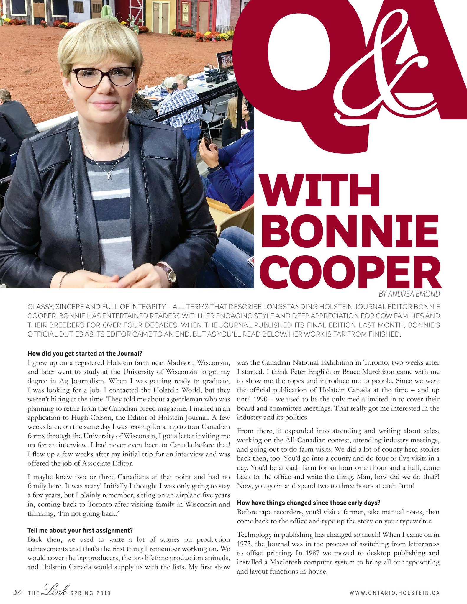Q&A with Bonnie Cooper by Ontario Holstein Branch - Issuu