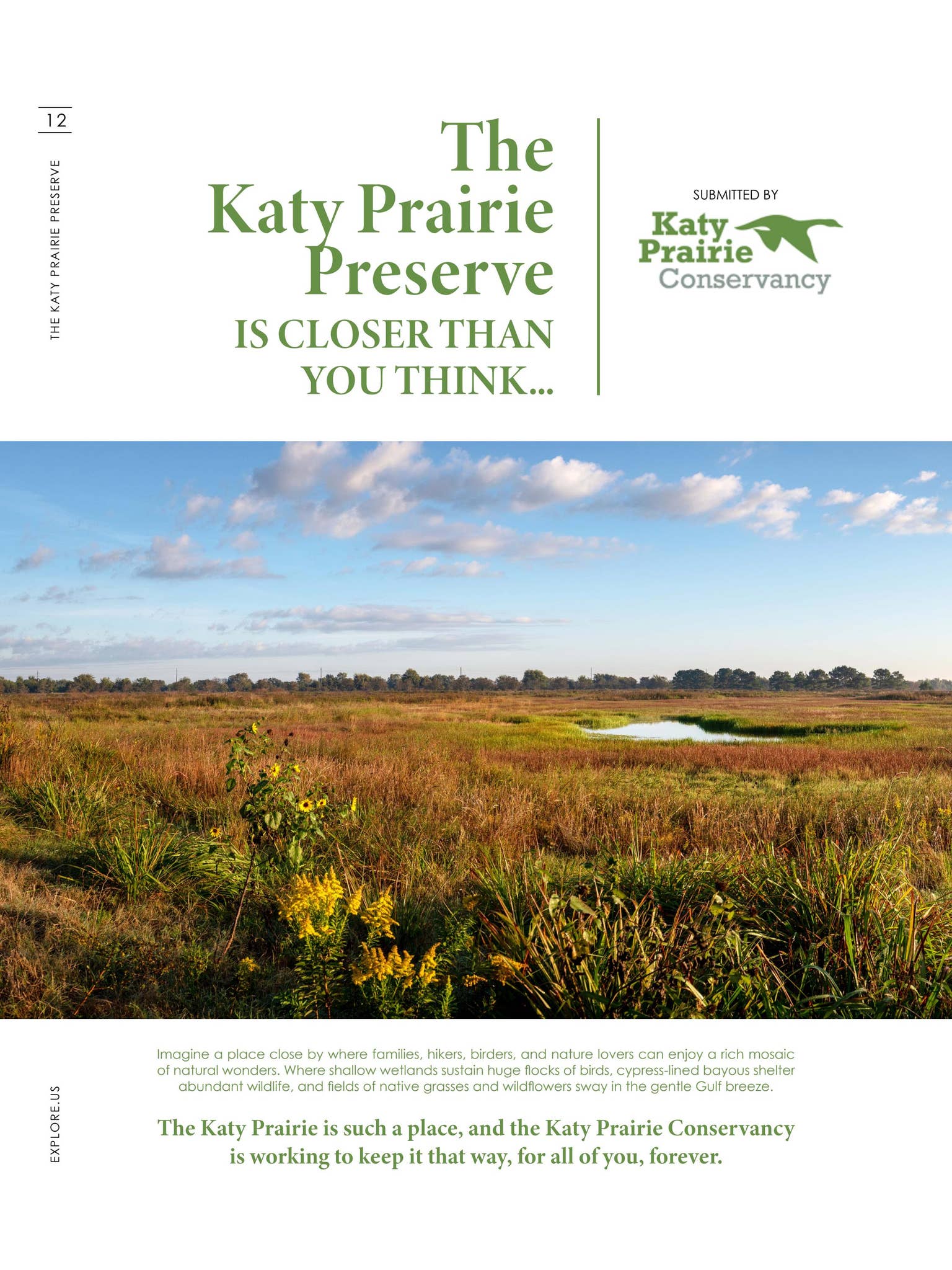 The Katy Prairie Preserve by Explore America Holdings - Issuu
