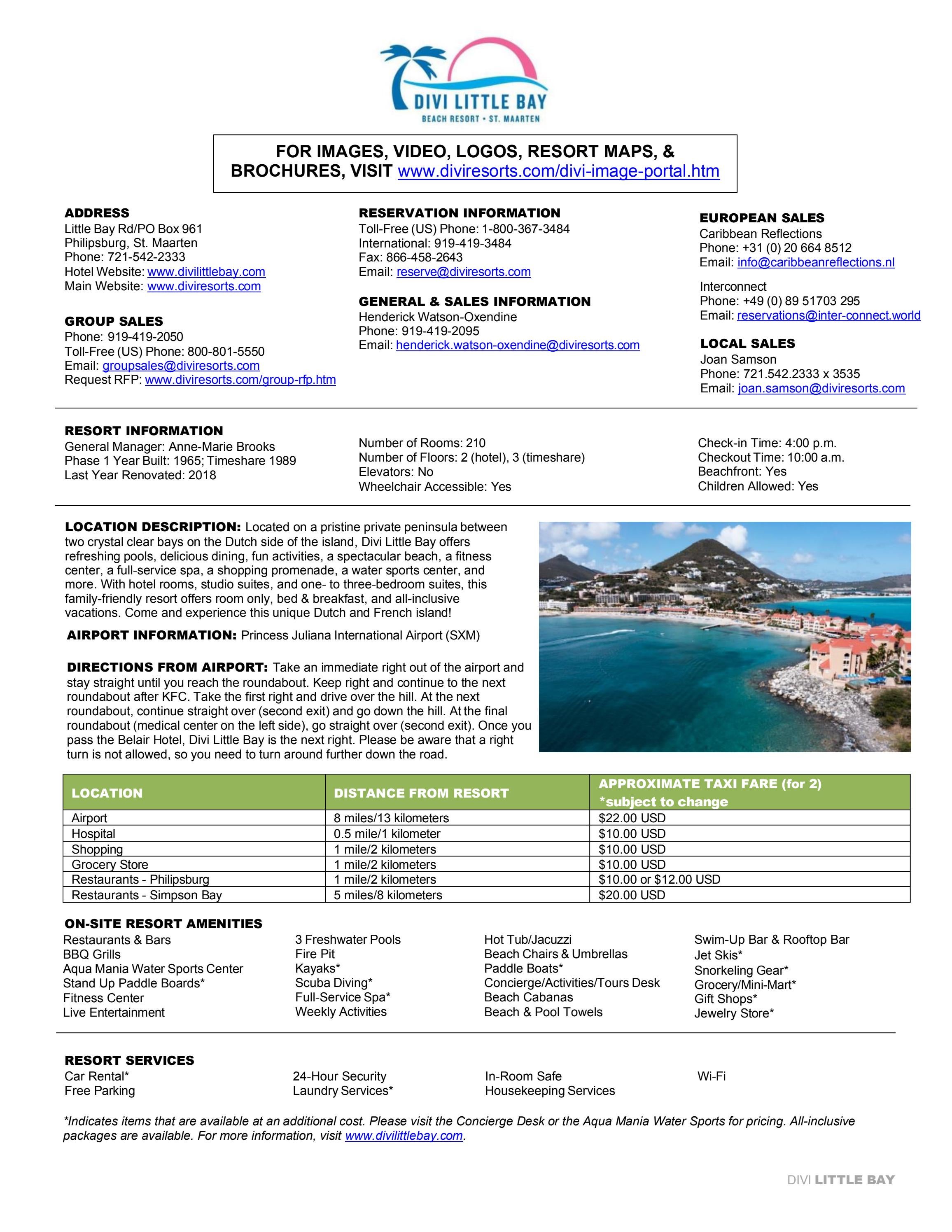 Divi Little Bay Beach Resort, St. Maarten - Fact Sheet by Divi Resorts ...