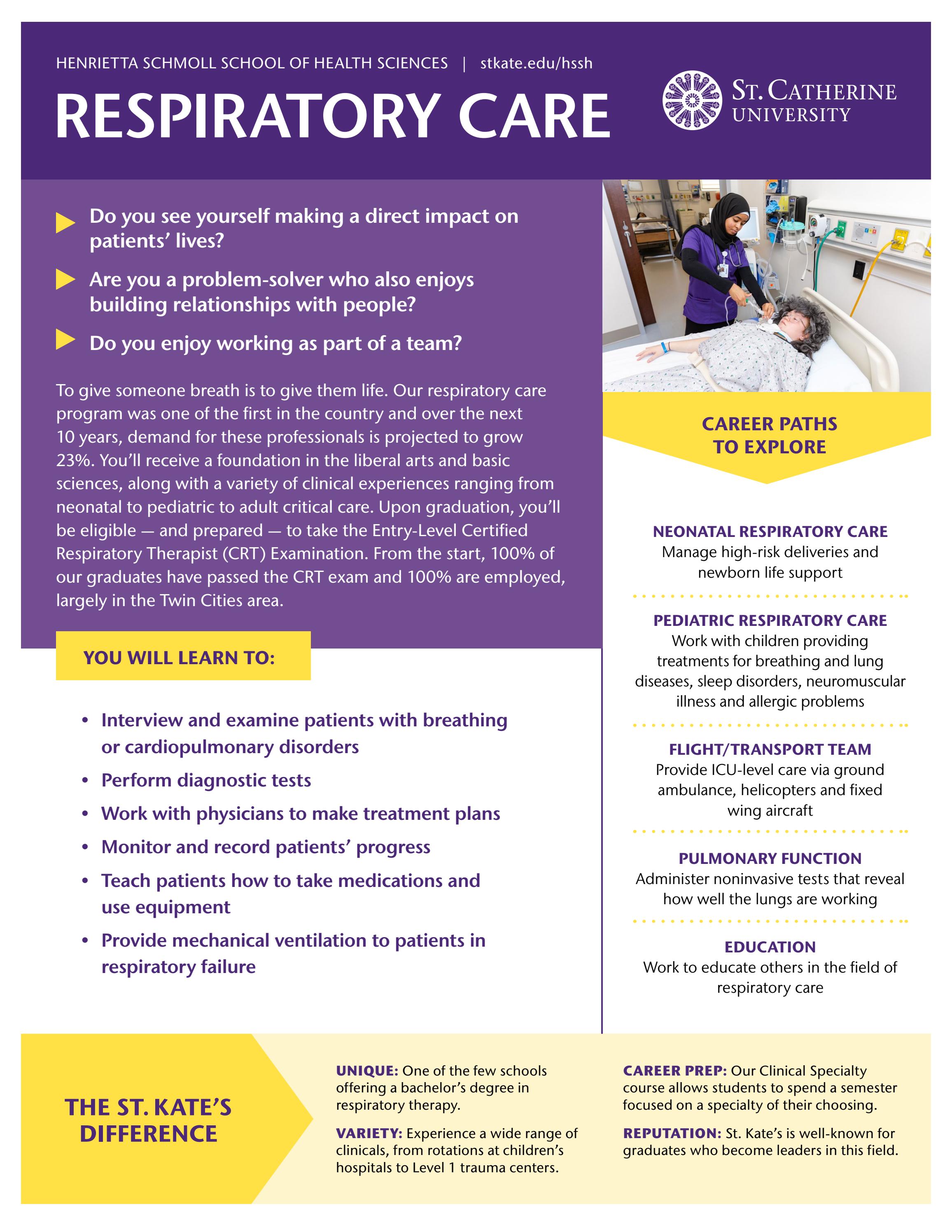 College for Women: Respiratory Care by St. Catherine University - Issuu