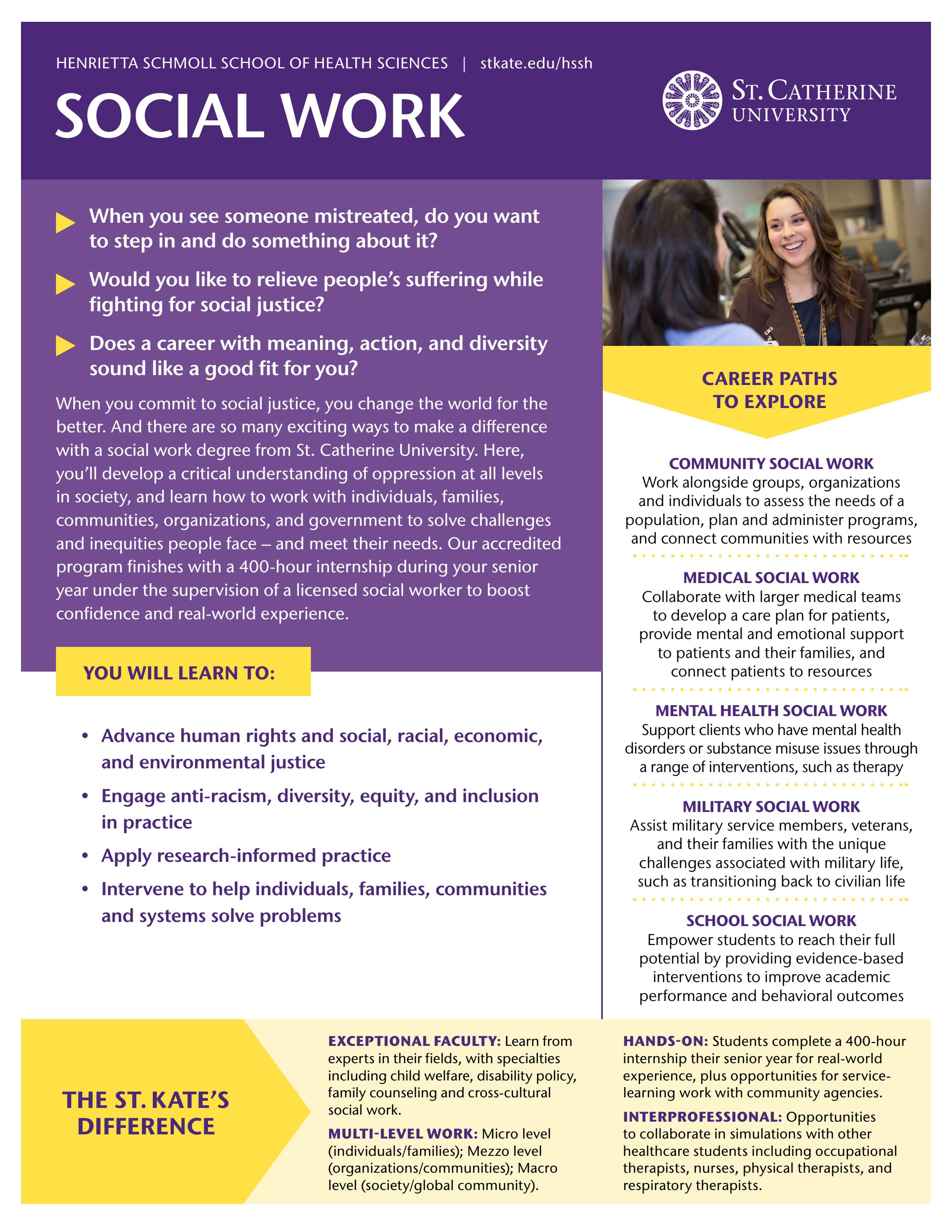 College for Women: Social Work by St. Catherine University - Issuu