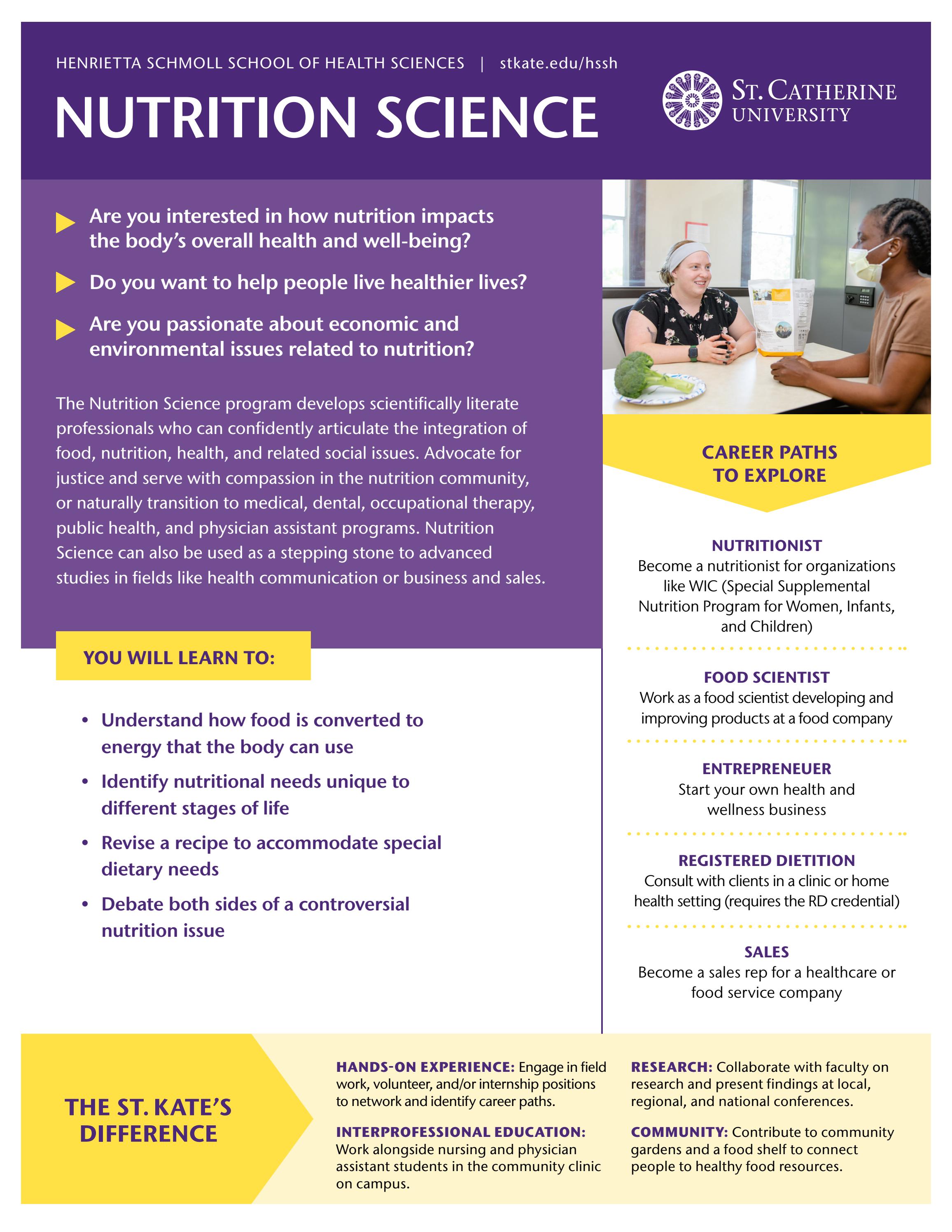 College for Women: Nutrition Science by St. Catherine University - Issuu