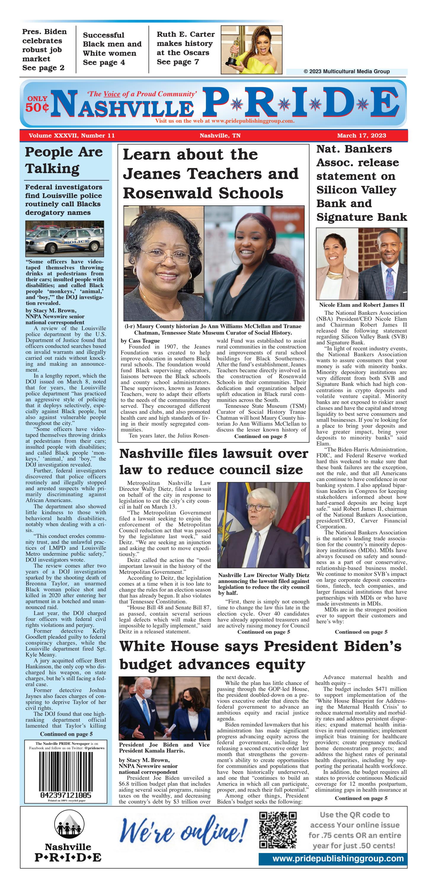Nashville Pride March 17, 2023 by Nashville Pride Newspaper - Issuu