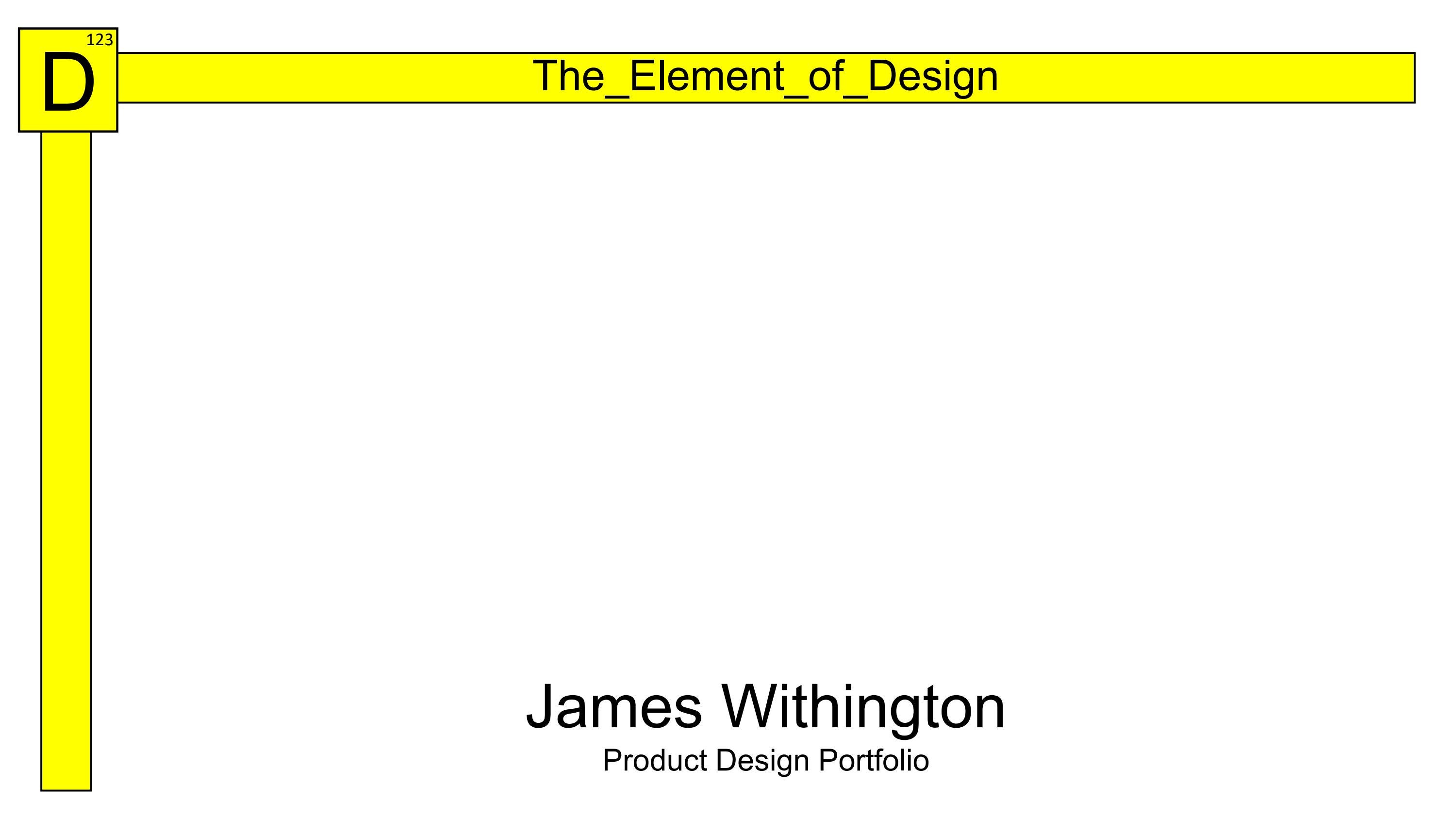The design portfolio of James Withington by James Withington - Issuu