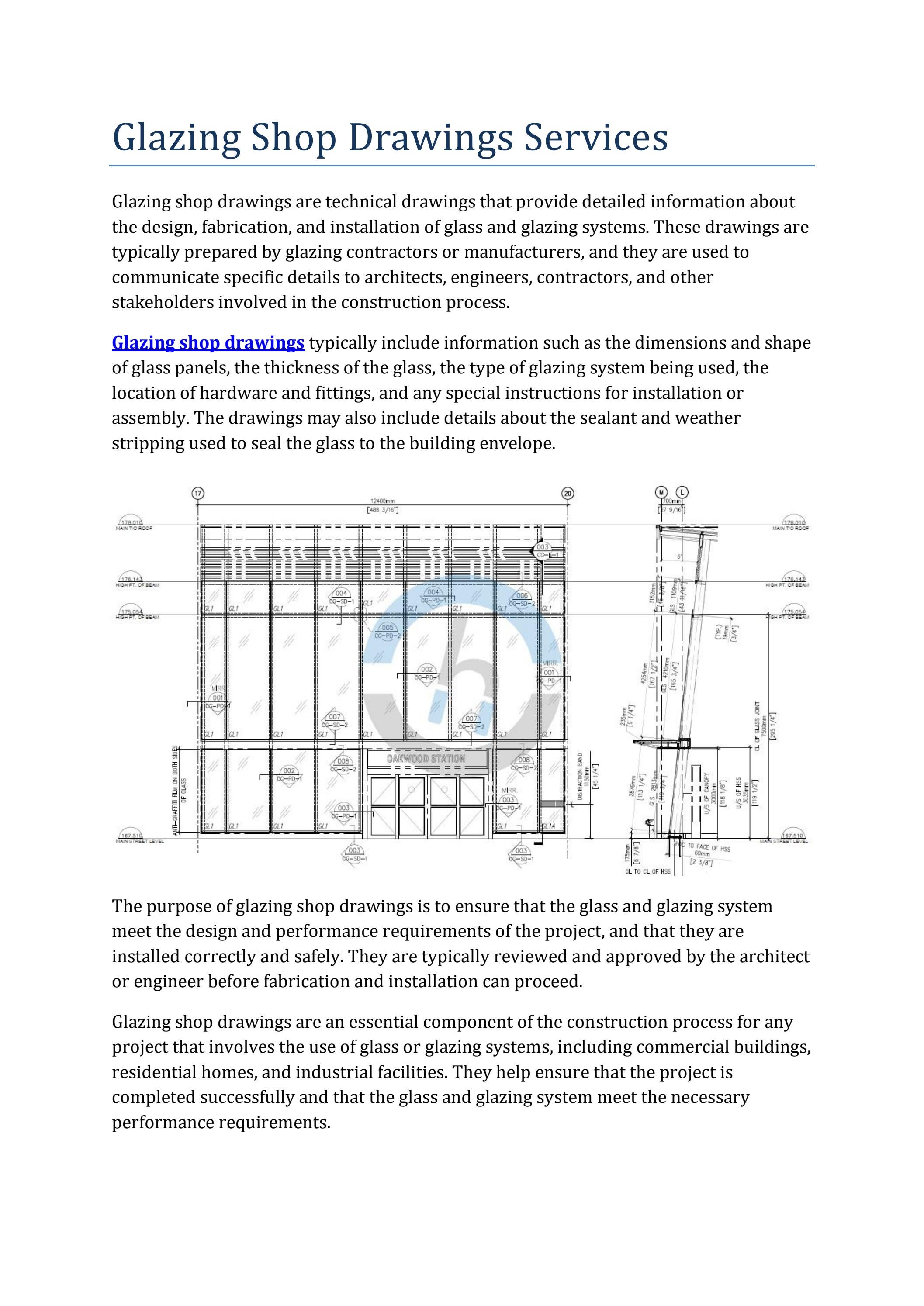 Glazing Shop Drawings Services by Chudasama Outsourcing | AutoCAD ...