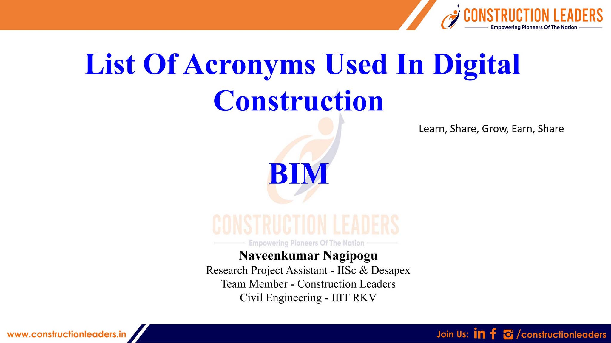 List Of Acronyms Used In Digital Construction - Naveenkumar Nagipogu by ...
