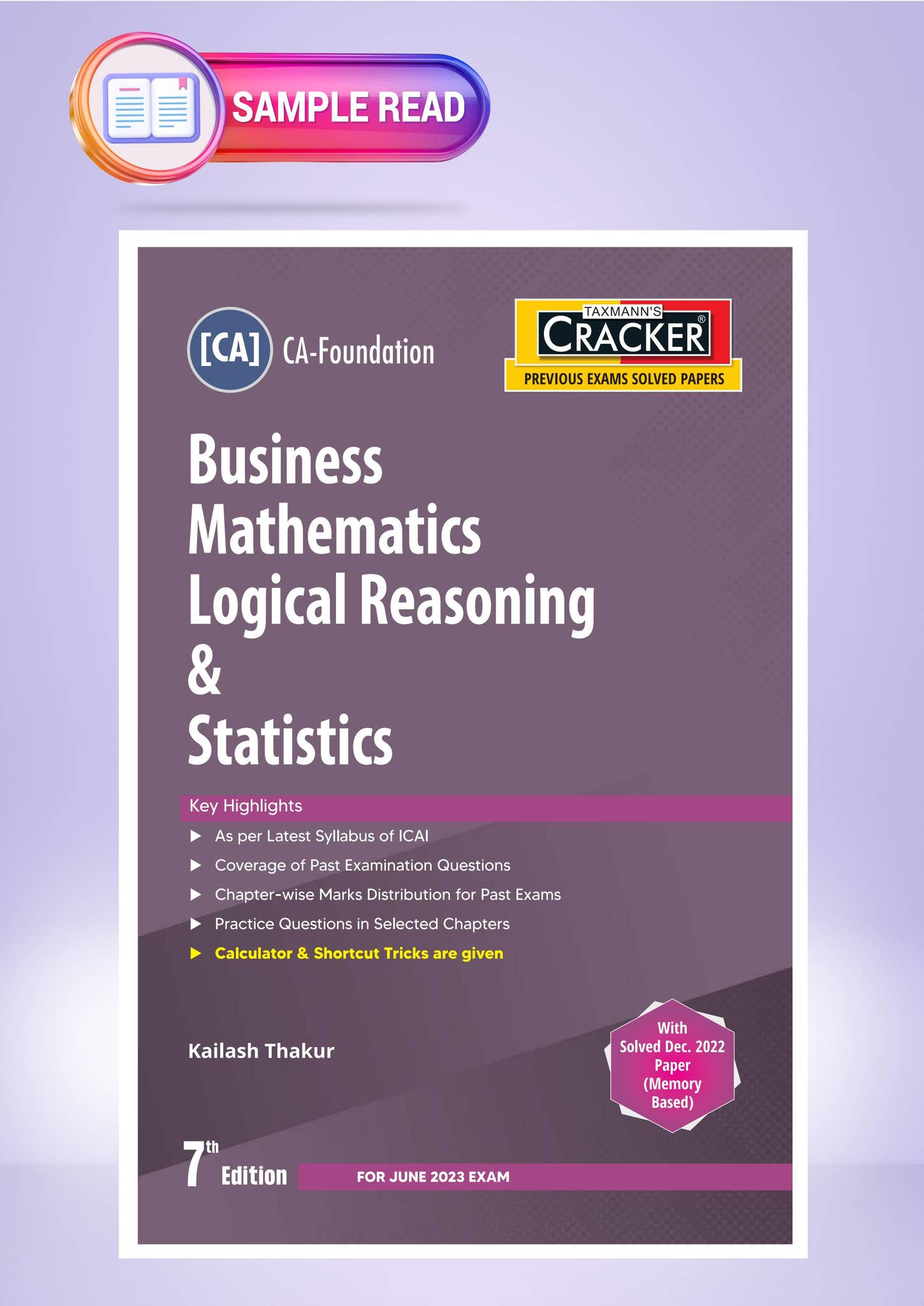 Taxmann's Business Mathematics Logical Reasoning & Statistics (Maths ...