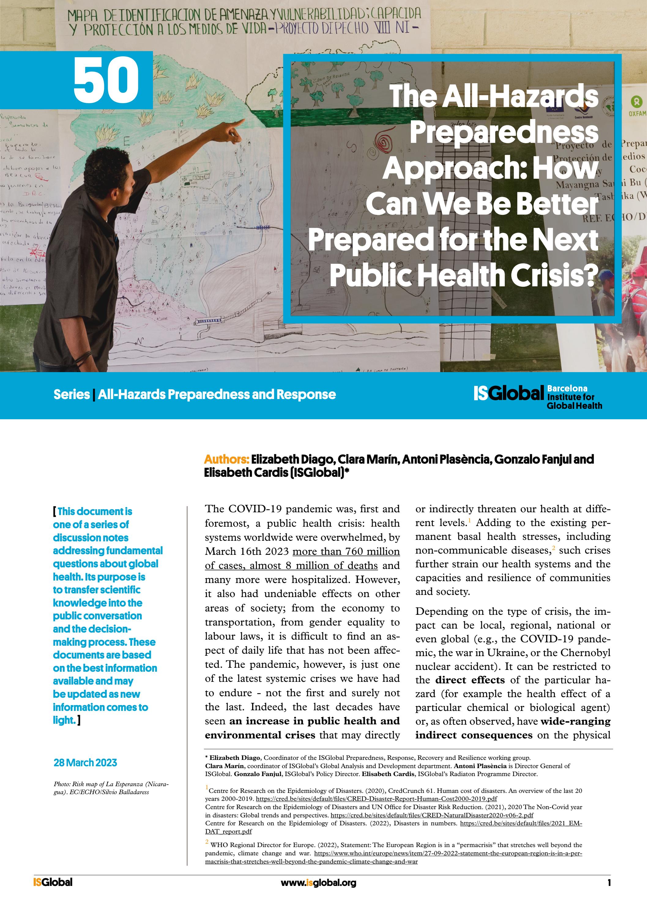 The All-Hazards Preparedness Approach: How Can We Be Better Prepared ...