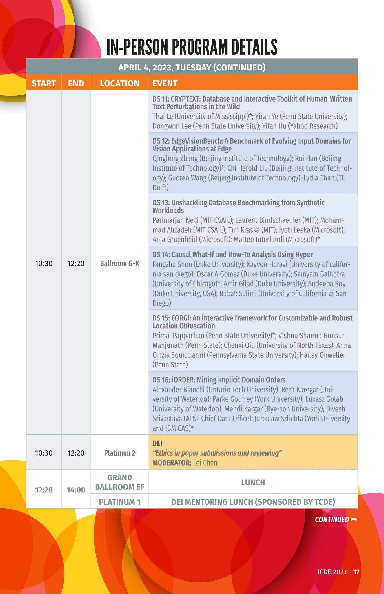 ICDE 2023 Program Guide by ADS_UCR - Issuu