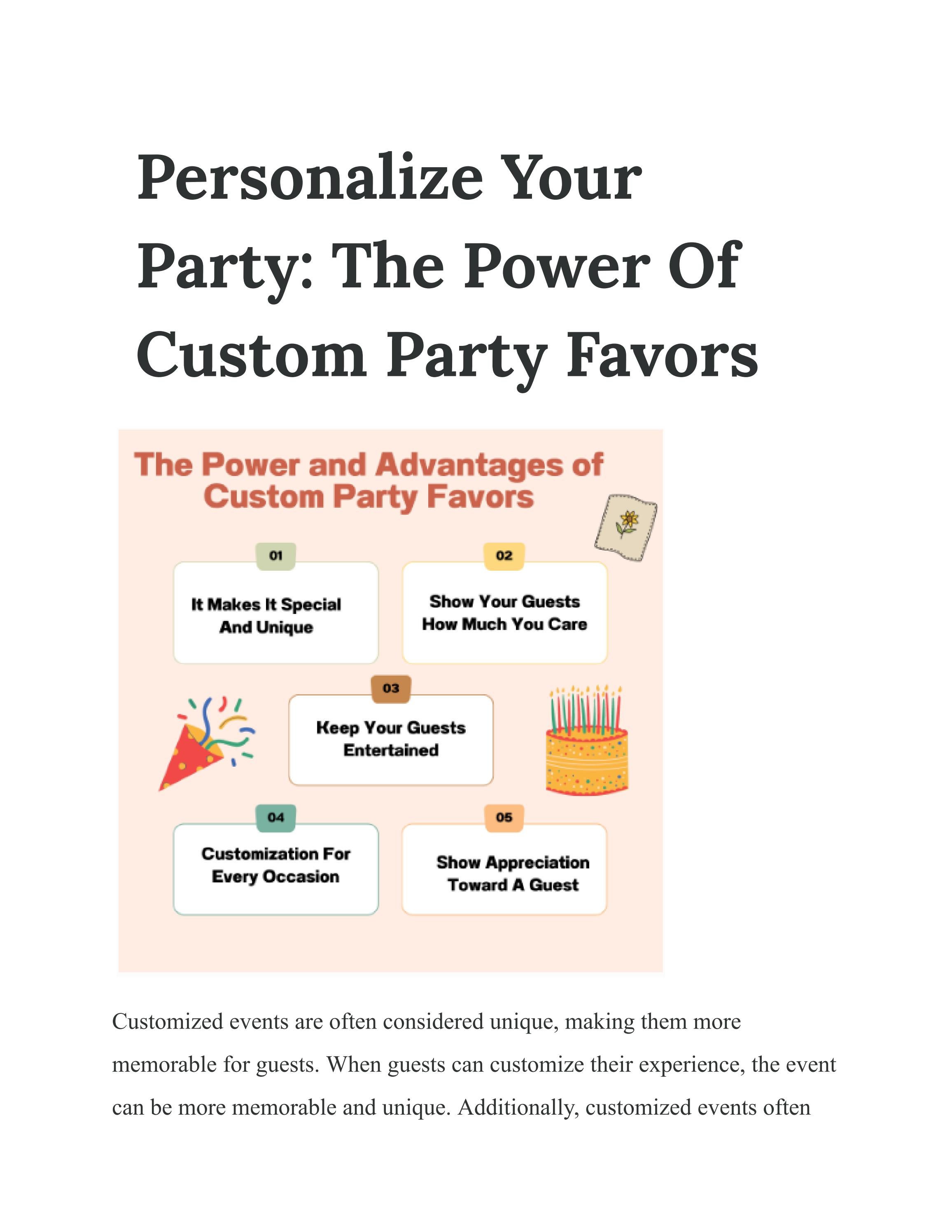 Personalize Your Custom Party Favors by All Personalization - Issuu