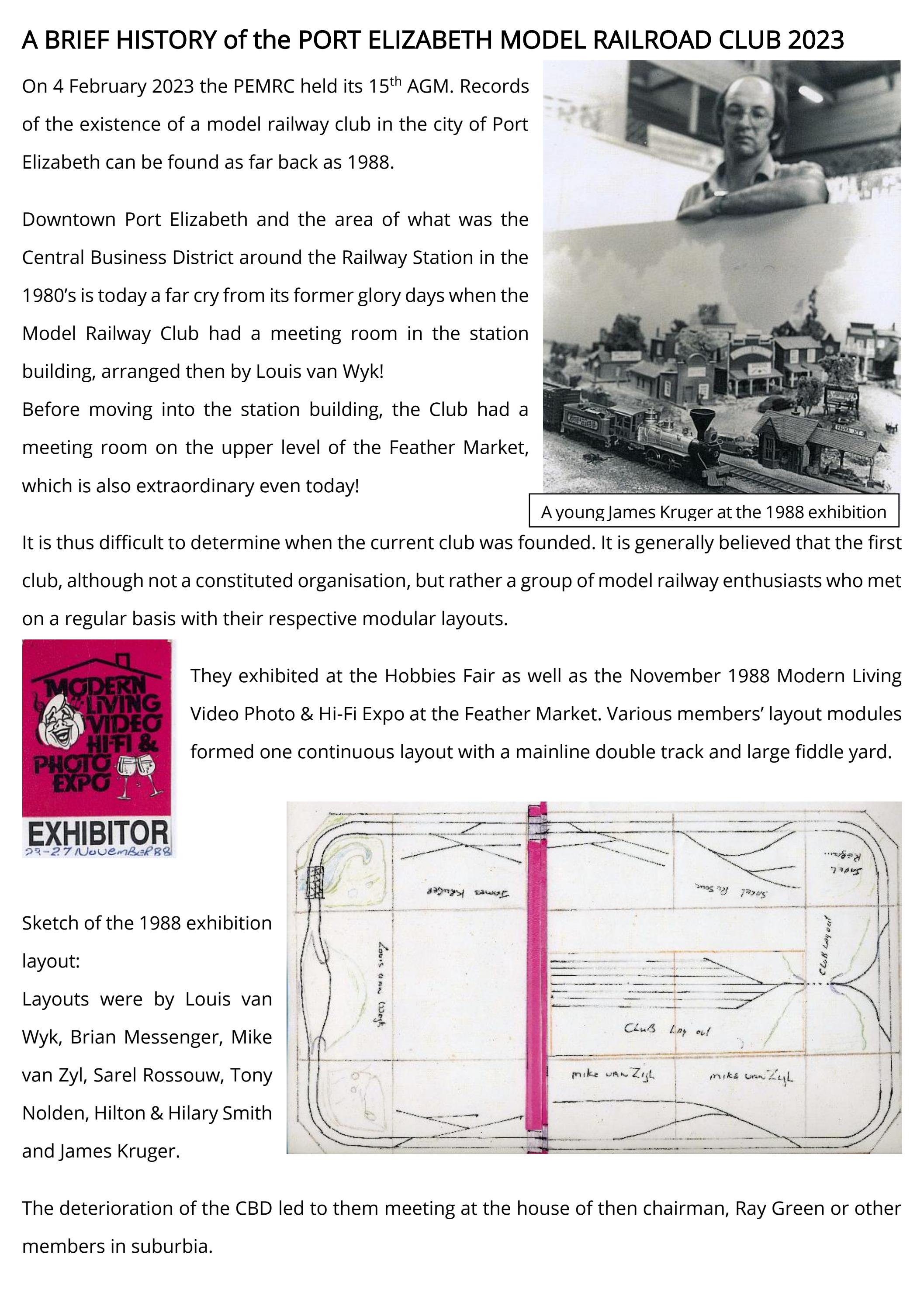 A brief history of the PORT ELIZABETH MODEL RAILROAD CLUB by Port ...