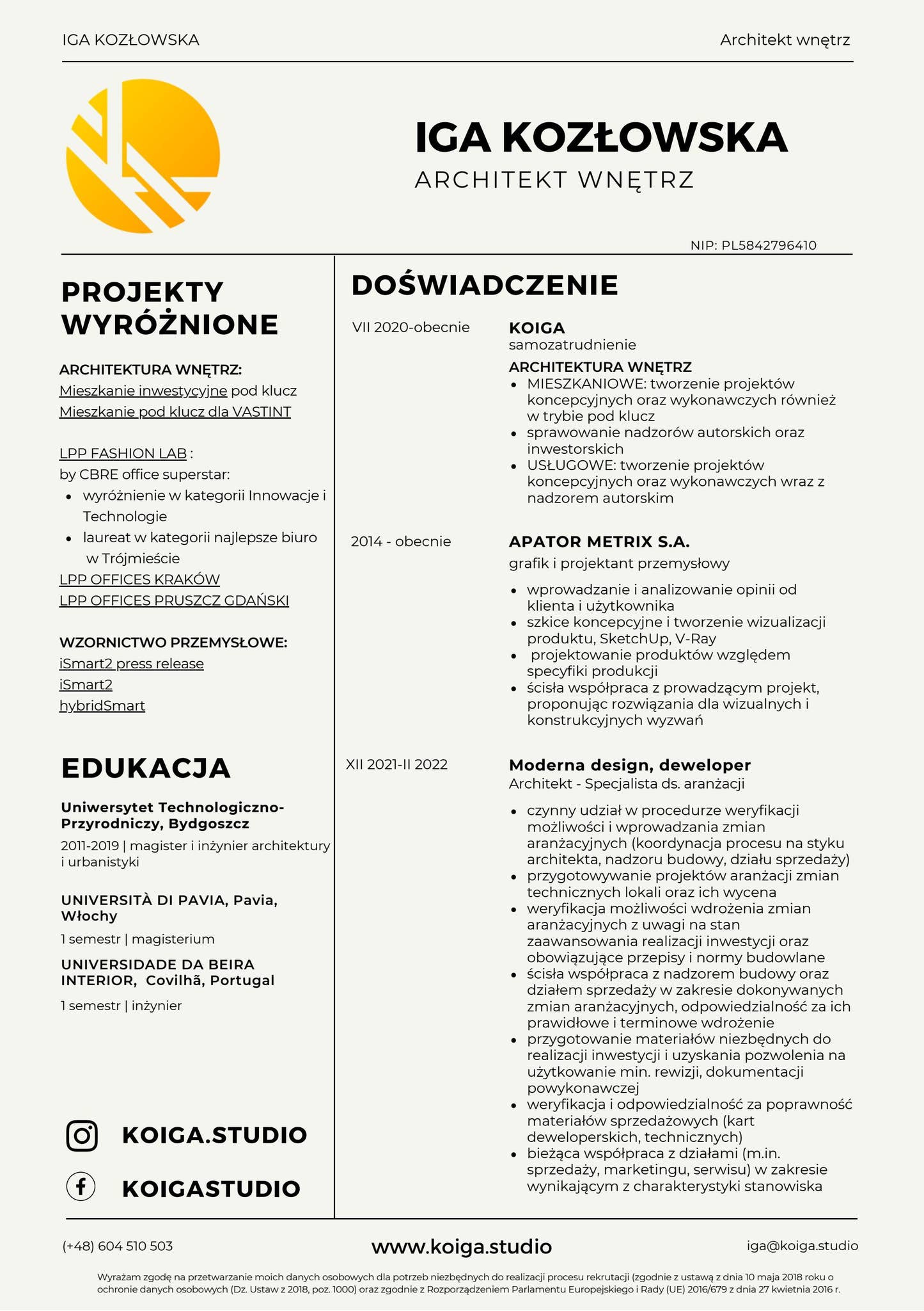 CV_Iga by Iga Kozlowska - Issuu