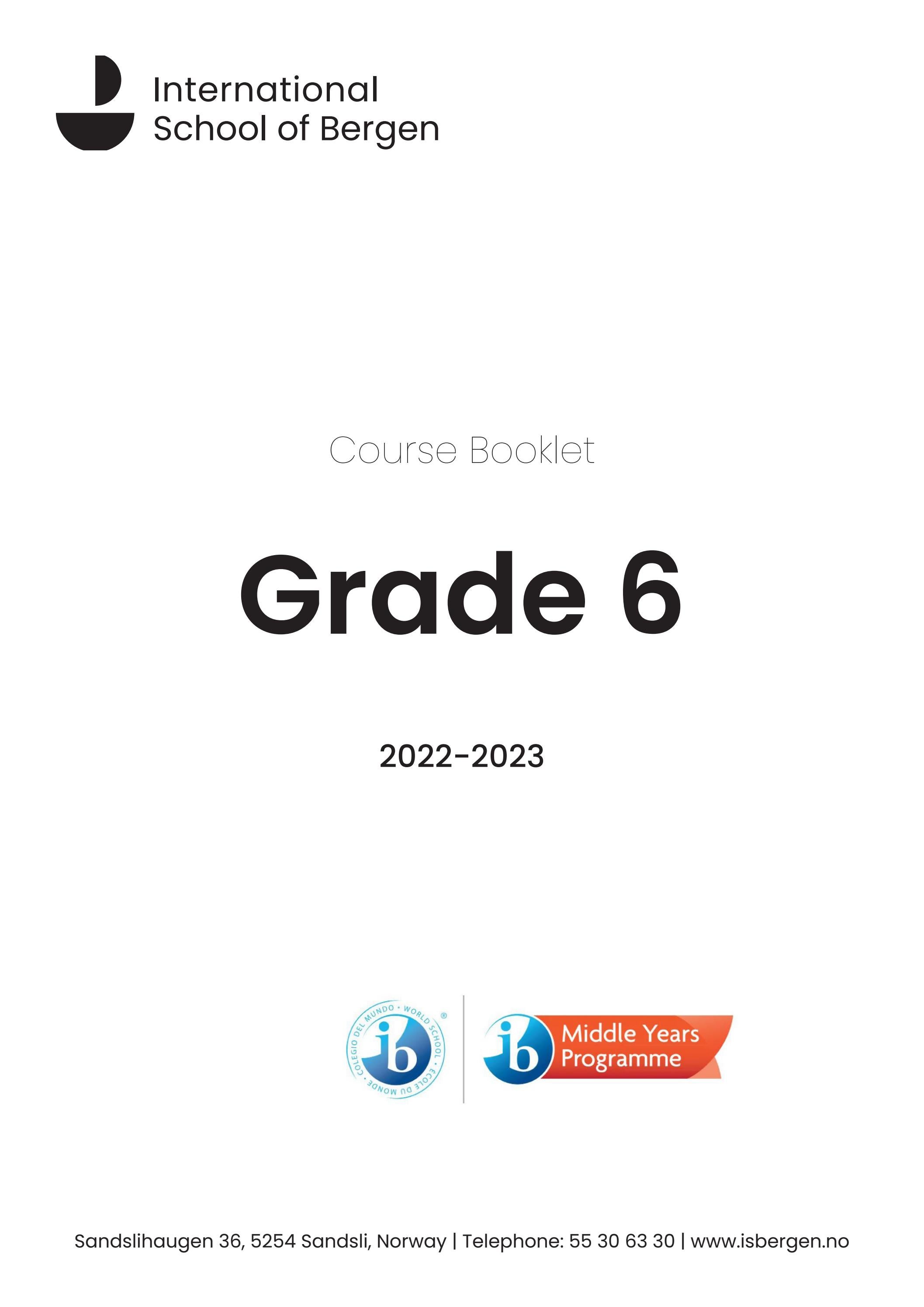 MYP Curriculum Guide Grade 6 By International School Of Bergen Issuu MYP Curriculum Guide Grade 6 By International School Of Bergen Issuu