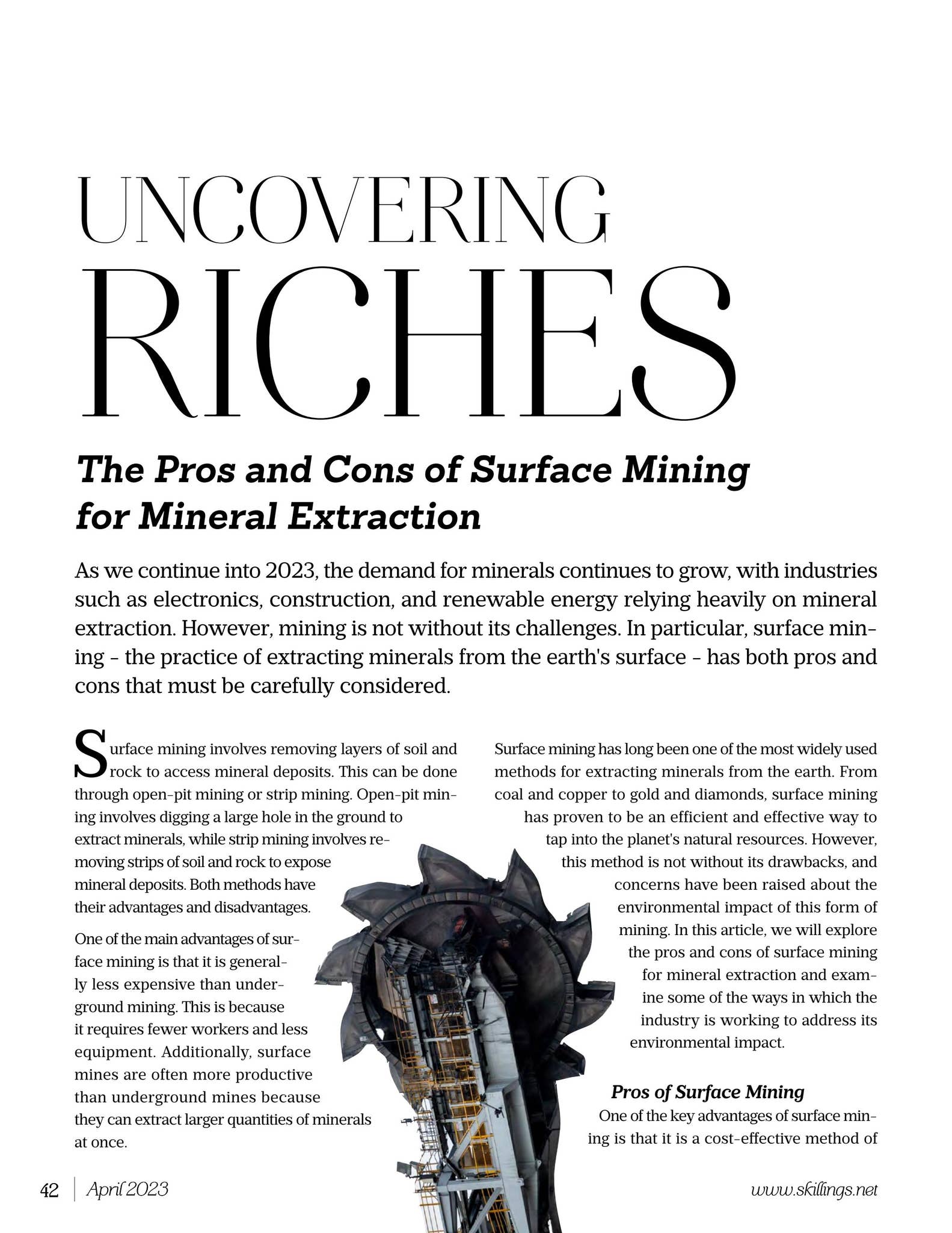 Skillings Mining Review Magazine April 2023 by CFX Network, LLC - Issuu