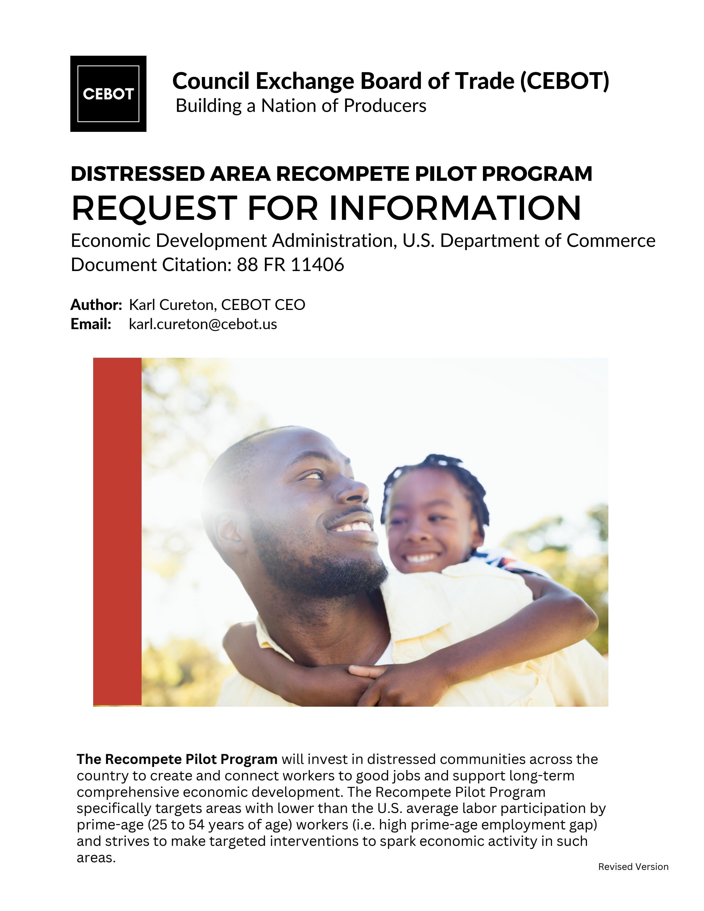 CEBOT's Recompete Pilot Program RFI Response by Council Exchange Board of Trade (CEBOT) - Issuu