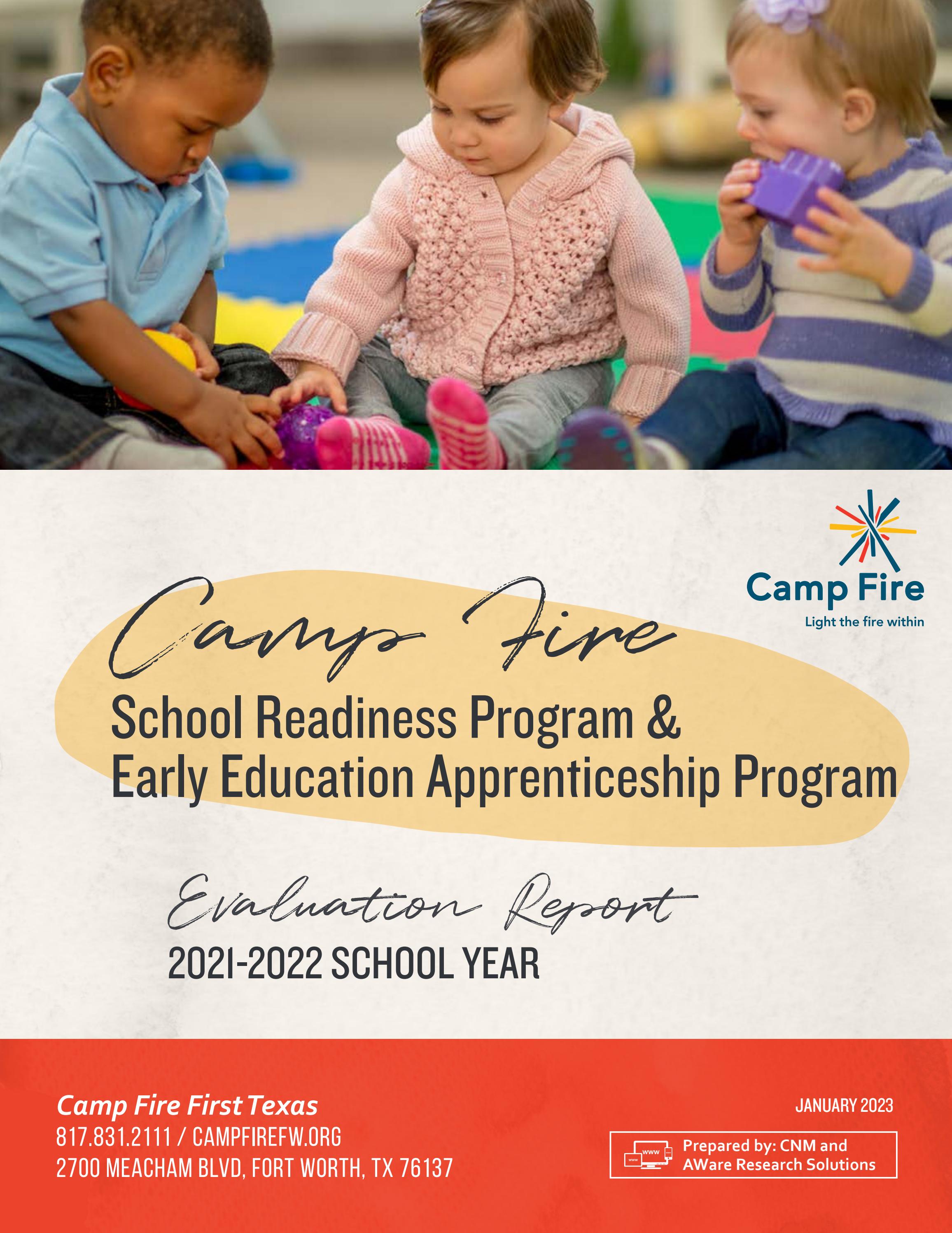 Camp Fire School Readiness & Early Education Apprenticeship Program Evaluation Report 2020-2021 ...