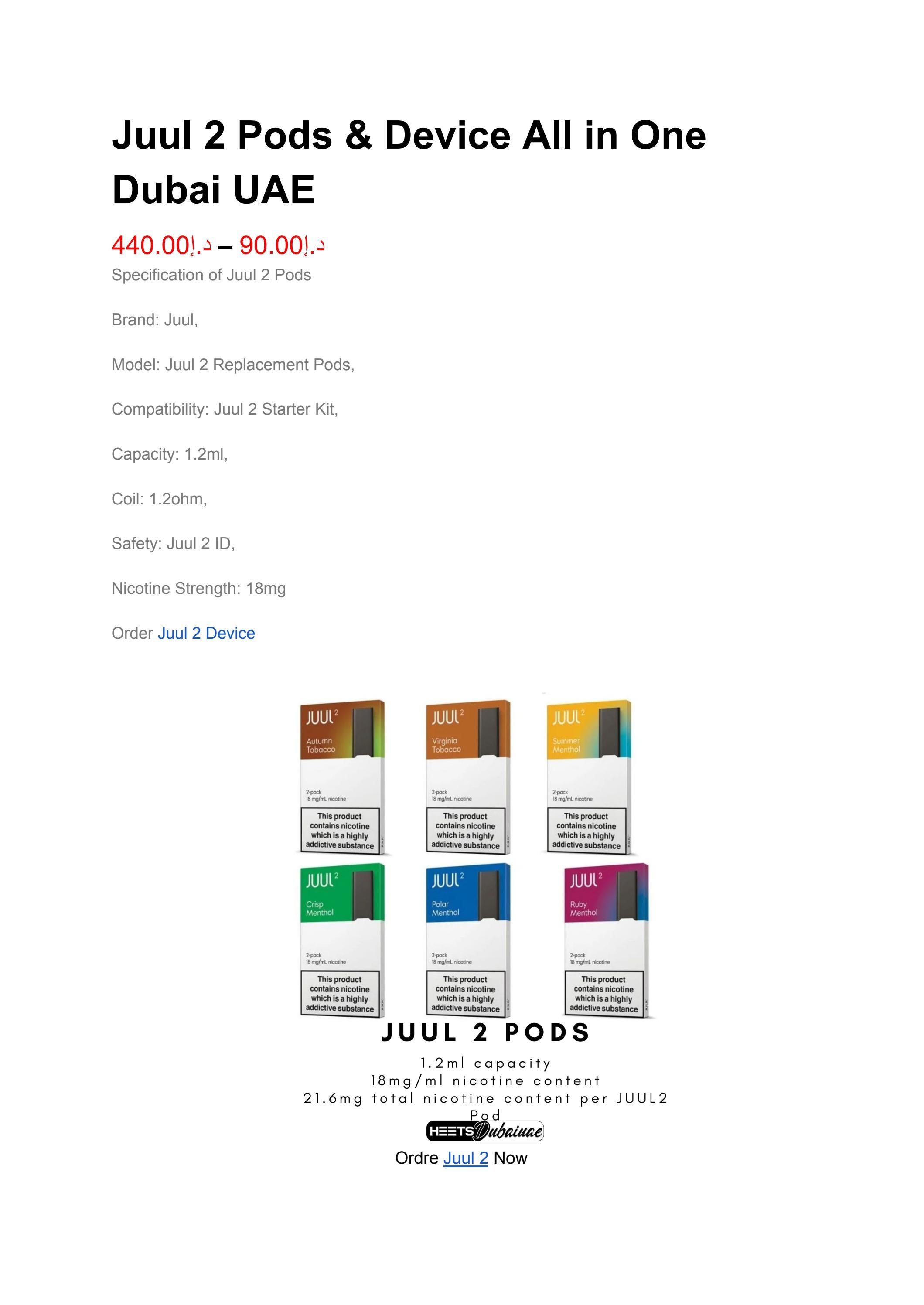 Juul 2 Pods in Dubai UAE by Heetsdubai uae - Issuu