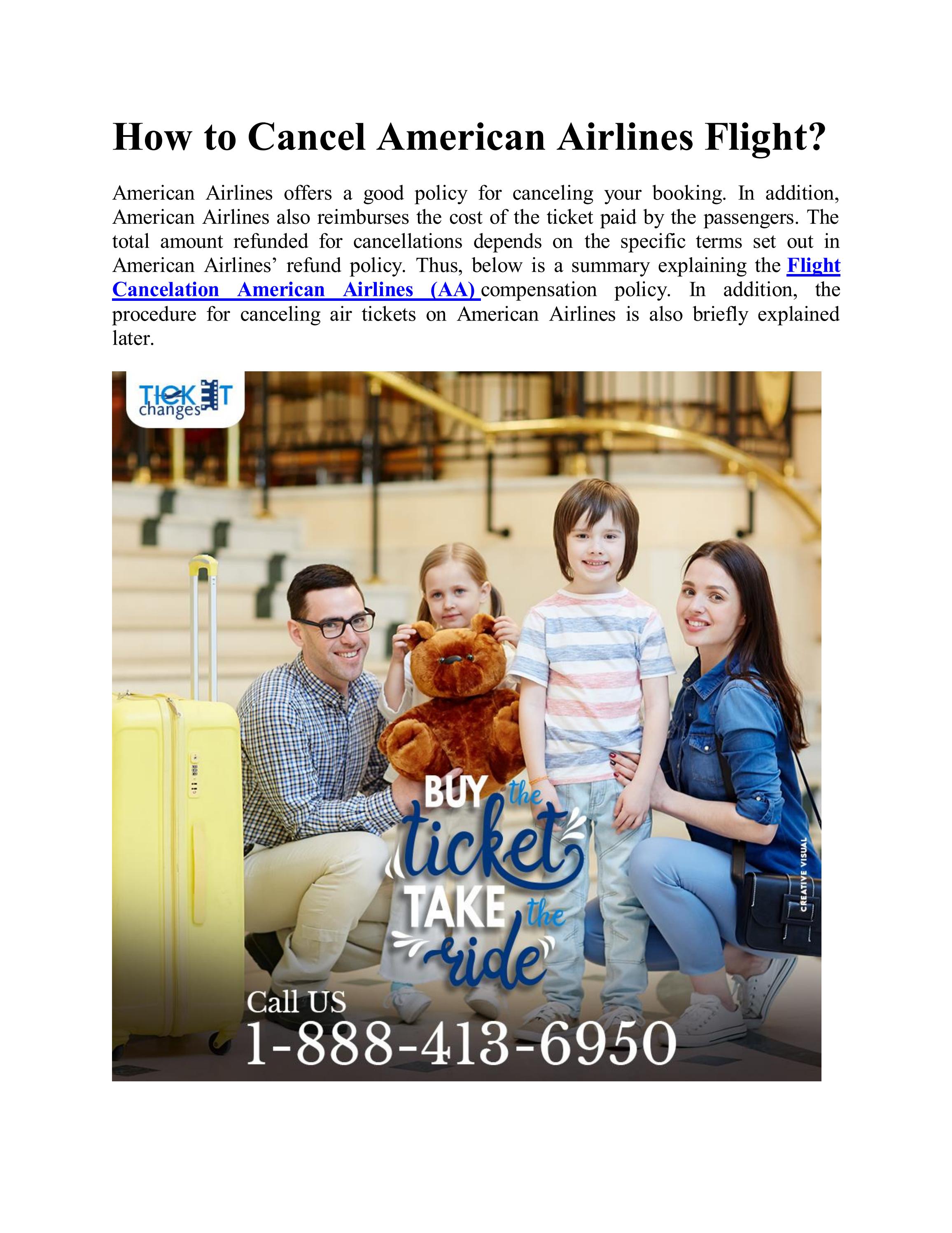 How to Cancel American Airlines (AA) Flight? by Will Zoe - Issuu