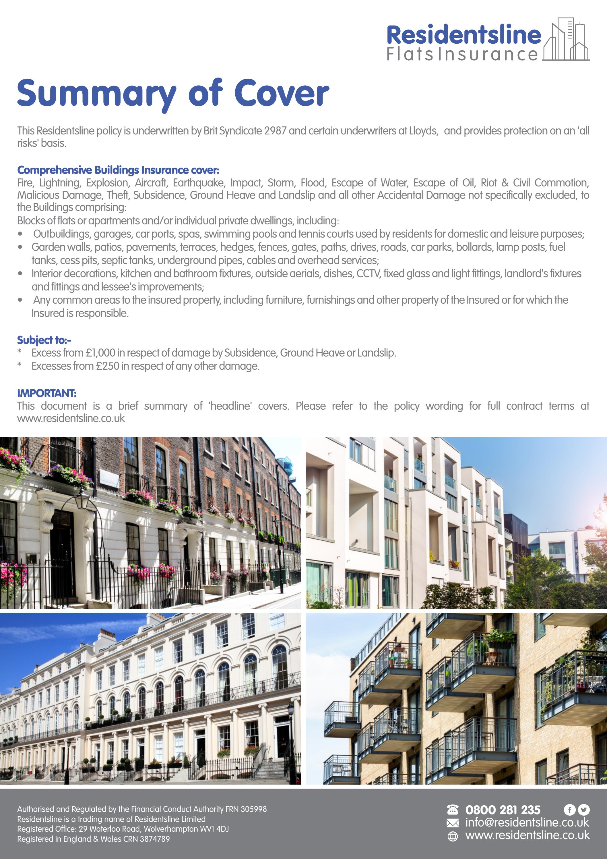 Brit Flats Insurance Summary of Cover May 2023 by Belinda Thorpe - Issuu