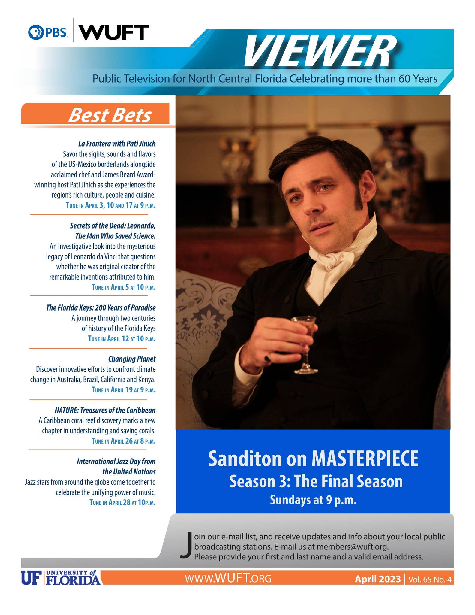 WUFT TV Viewer Guide - April 2023 by UF CJC - Issuu